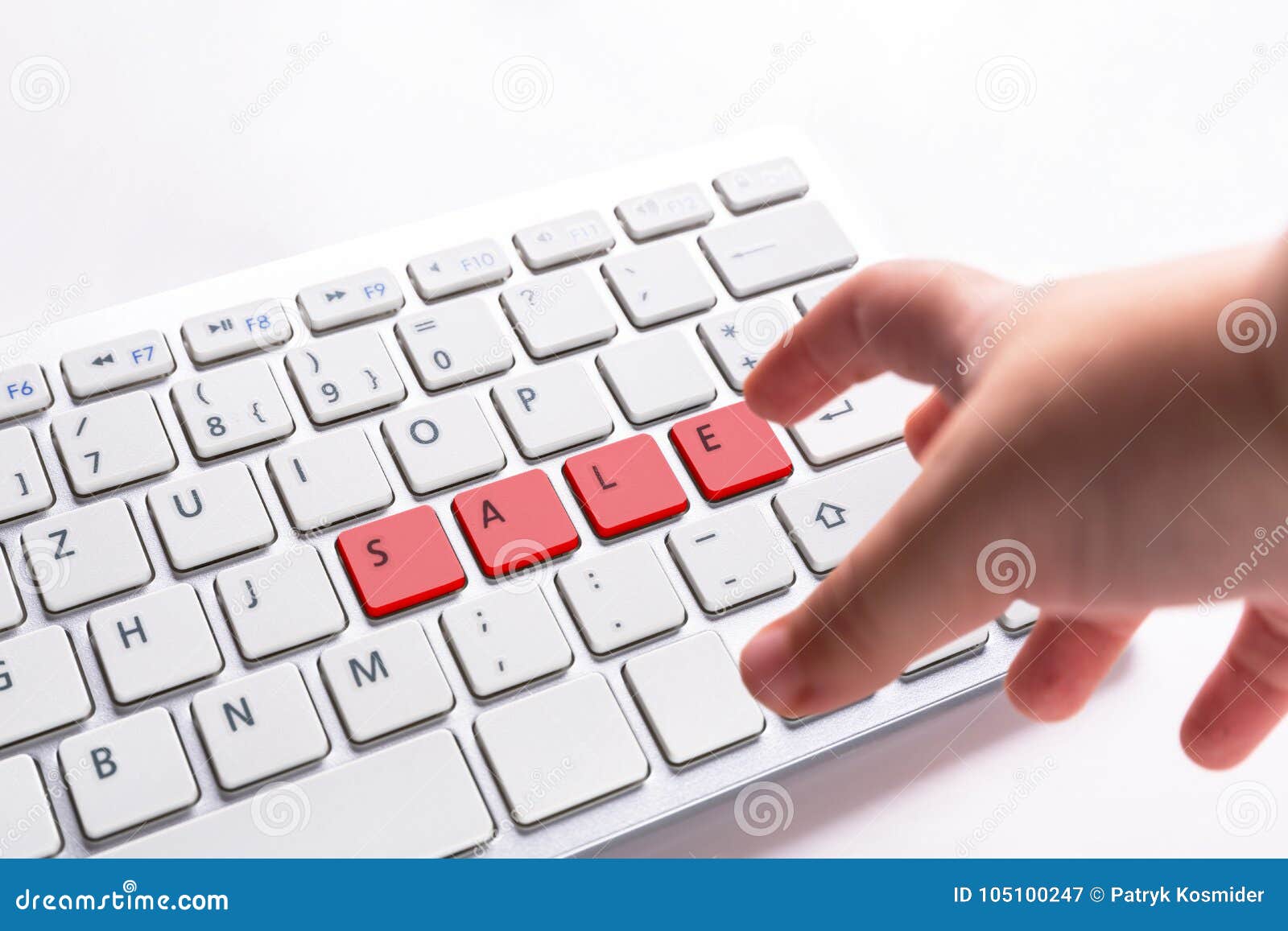 Computer Button with Sale Sign Stock Image - Image of information ...