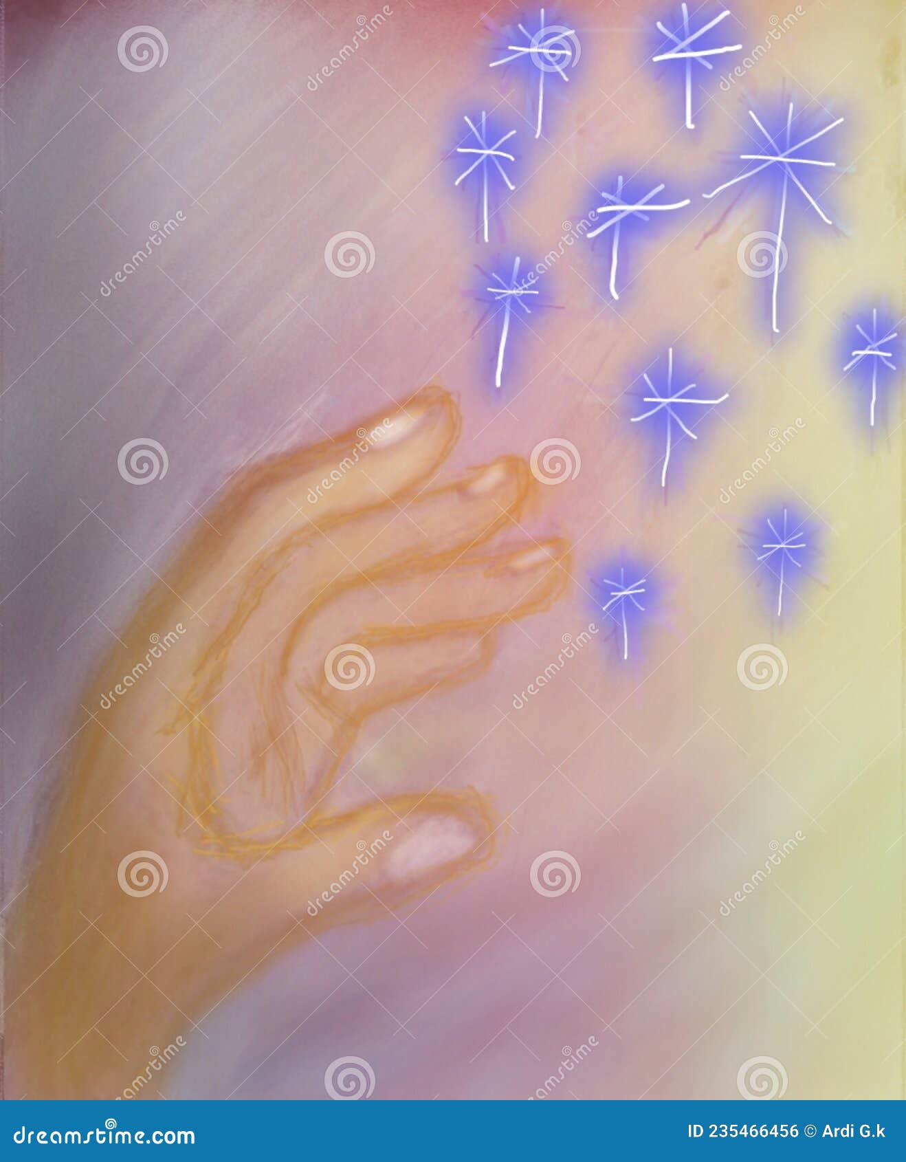 Hand reaching star stock illustration. Illustration of digital - 235466456