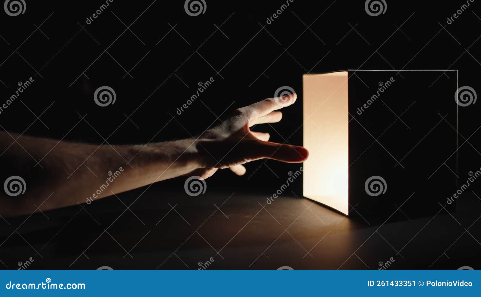 Hand Reaching To Magic Black Box Stock Video - Video of futuristic ...