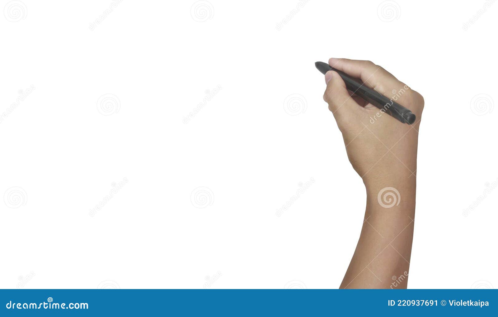 Hand Ready for Drawing with Black Marker Stock Image - Image of male ...