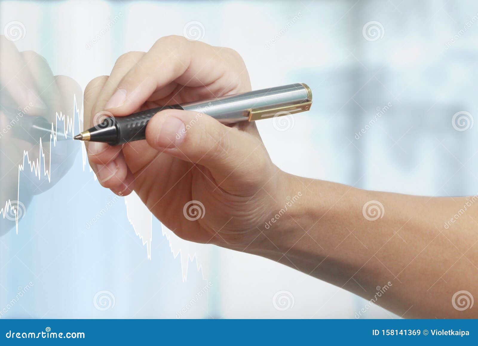 Hand is Ready for Drawing ,Hand with Pen Stock Image - Image of hand ...