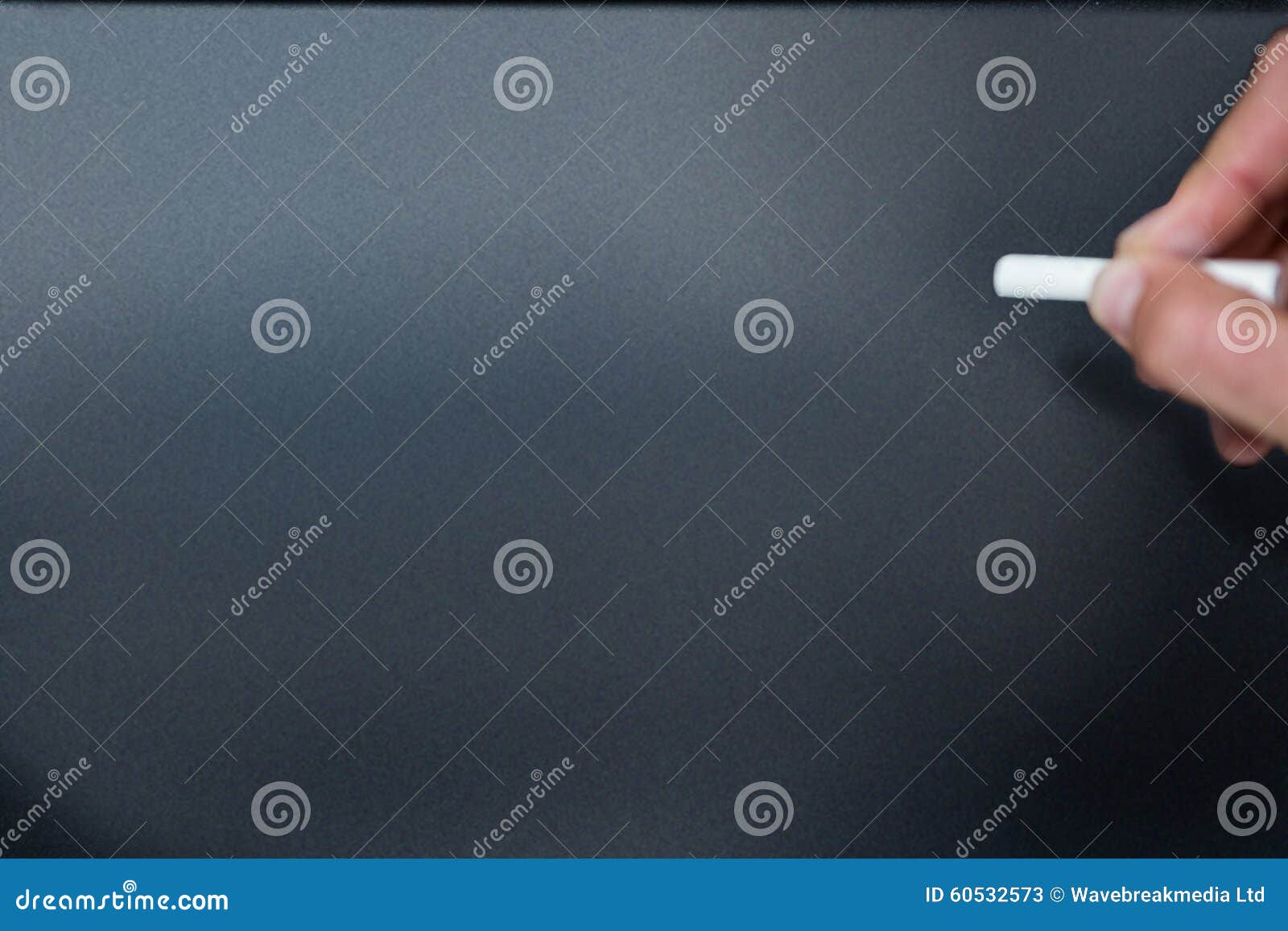 Hand Ready To Write on Blackboard Stock Image - Image of lesson, blank ...