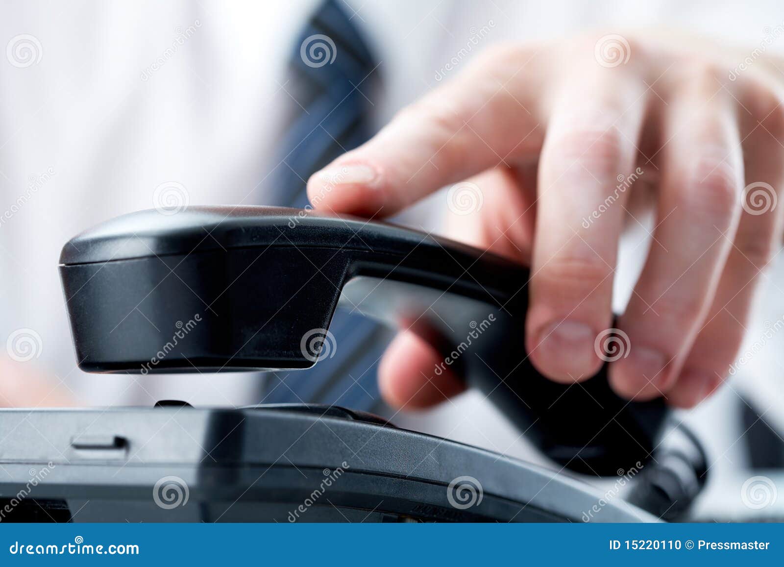 Hand with receiver stock photo. Image of human, finger - 15220110