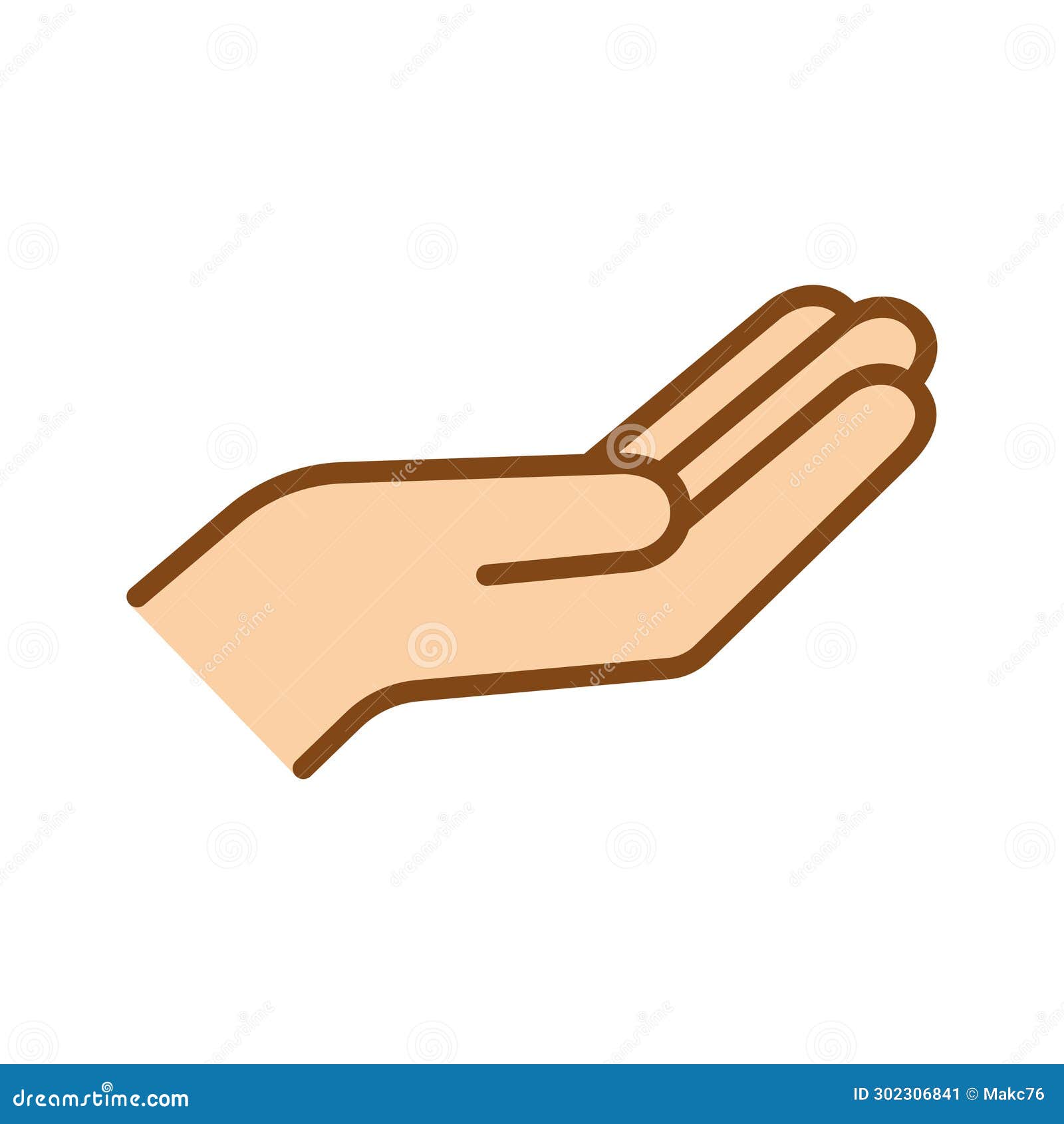 Hand Receiving Icon. Opened Hand of Symbol of Receiving Stock Vector ...