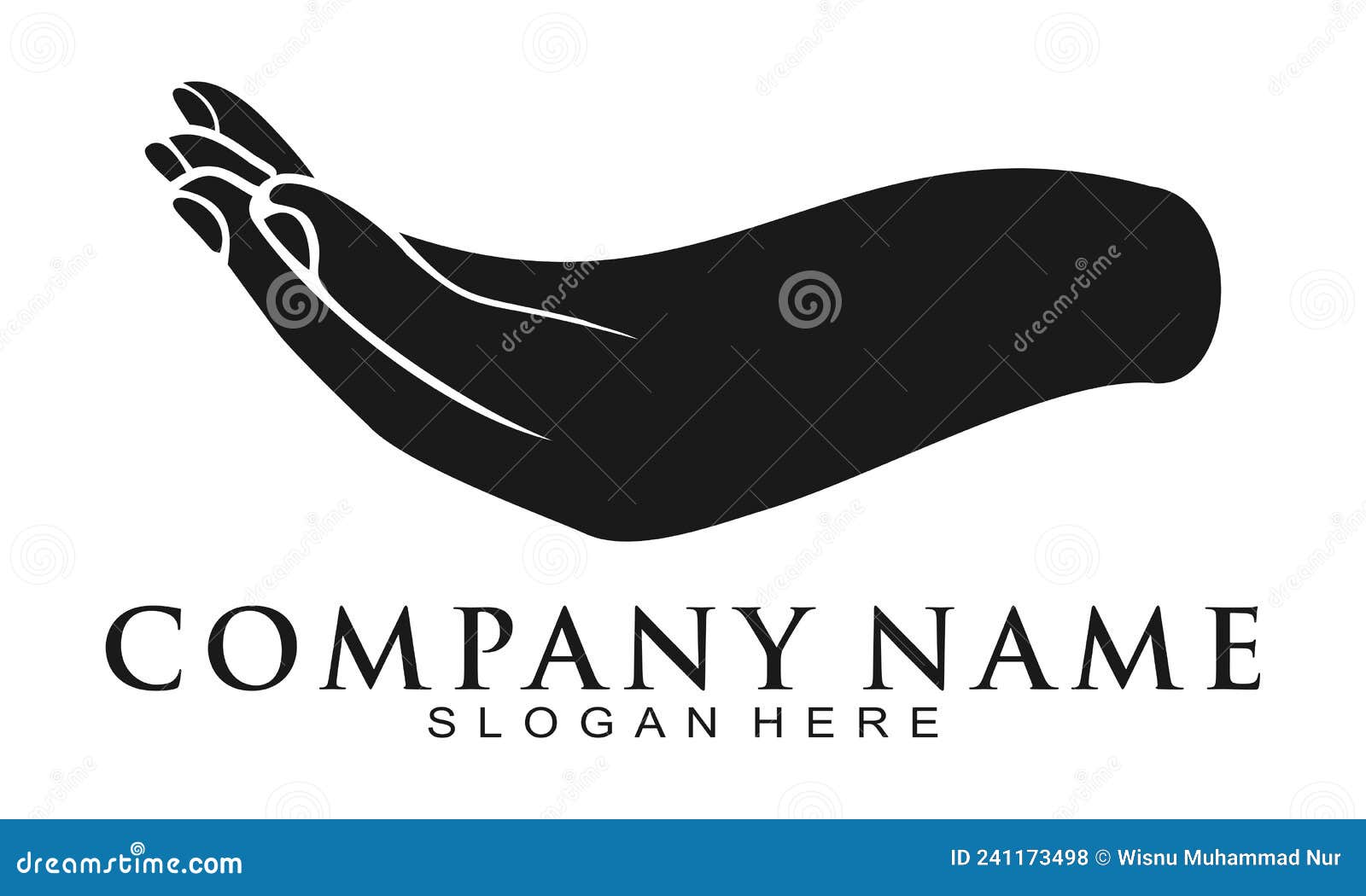 Hand Receiving Illustration Vector Logo Stock Vector - Illustration of ...