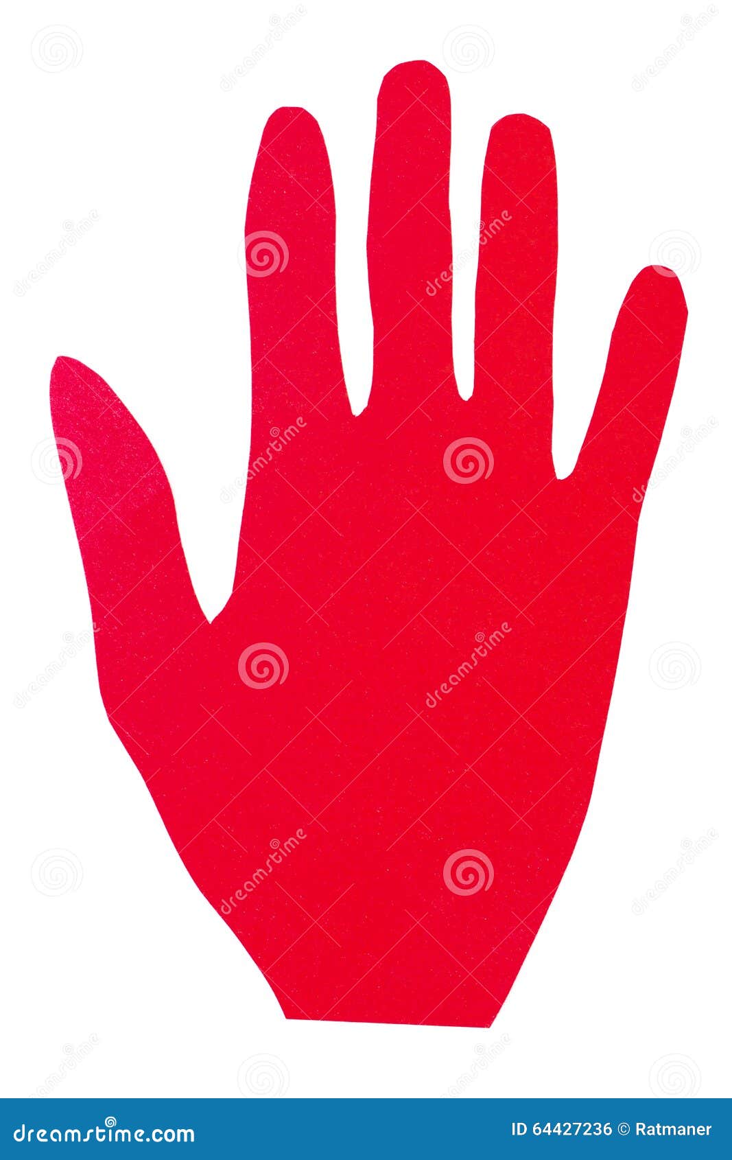 Hand of Red Paper Showing Stop Sign Stock Photo - Image of paper ...