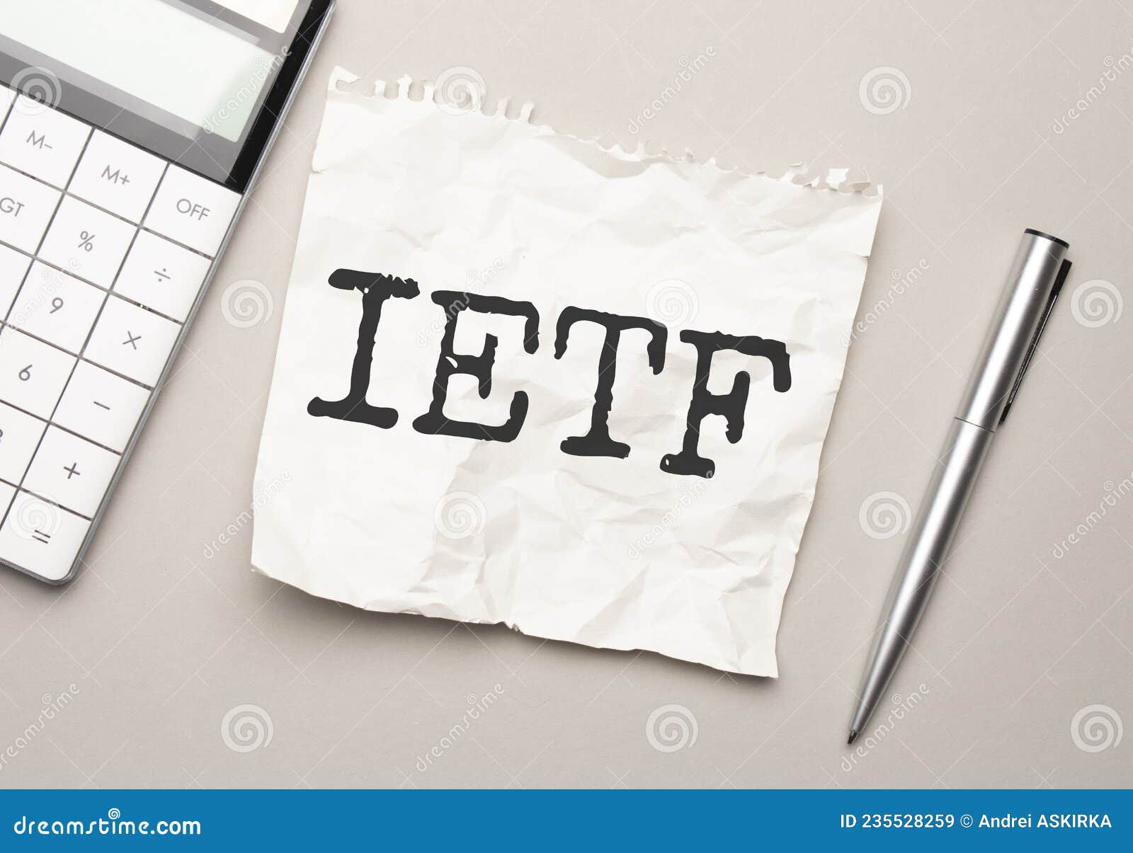 Ietf Word Concept. Wooden Cubes, Notepad, Pen And Business Charts Stock ...