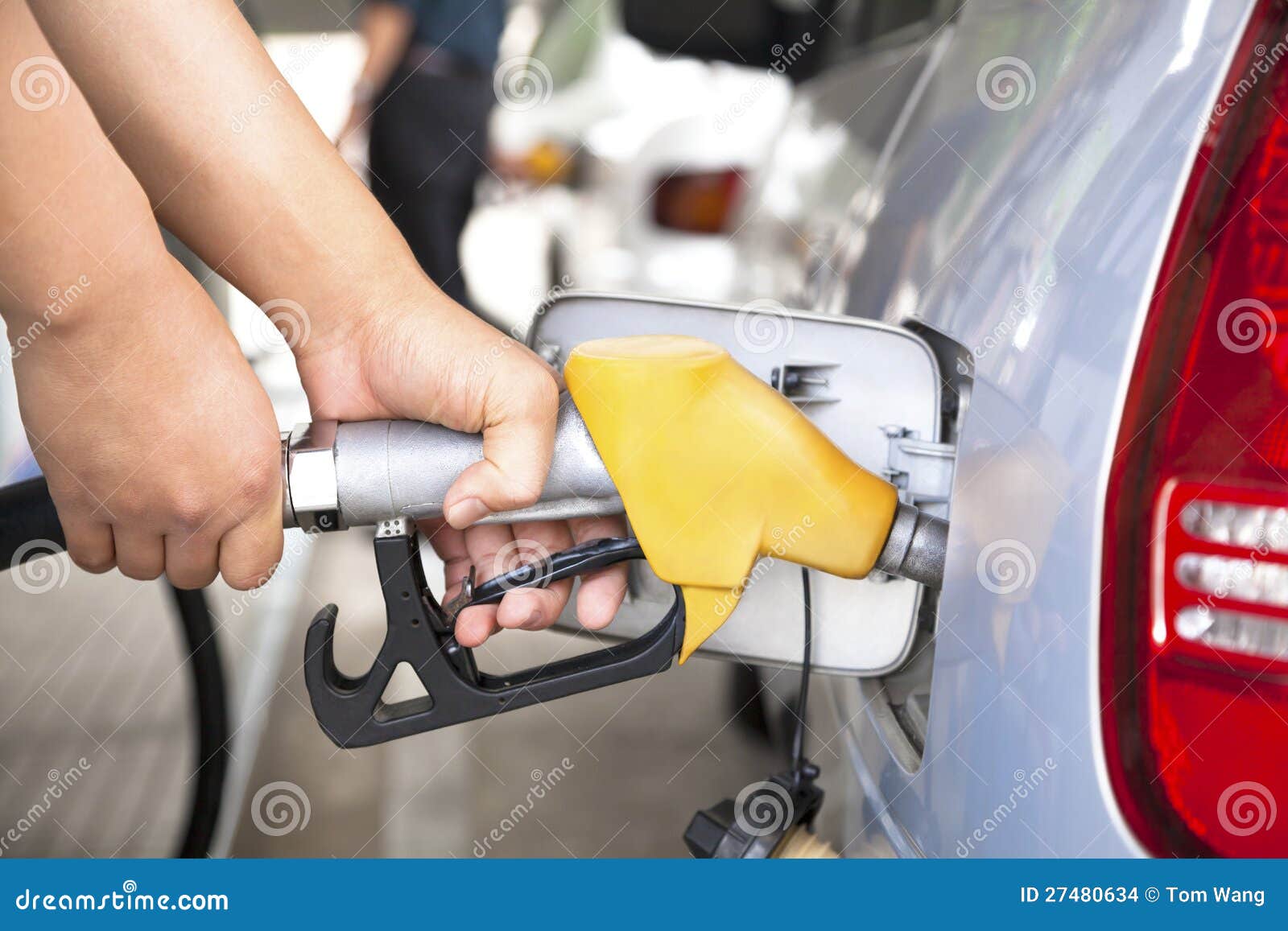 Hand Refilling the Car with Fuel Stock Photo - Image of expenses, cost ...