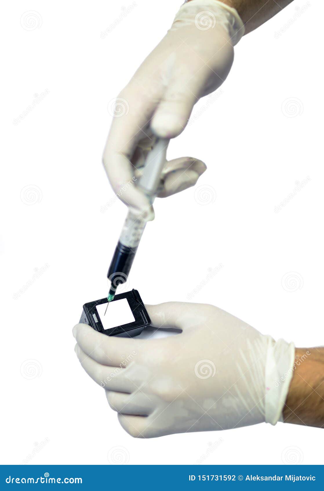 Hand Refilling Ink Catridges for Printers - Refilling Process Stock ...