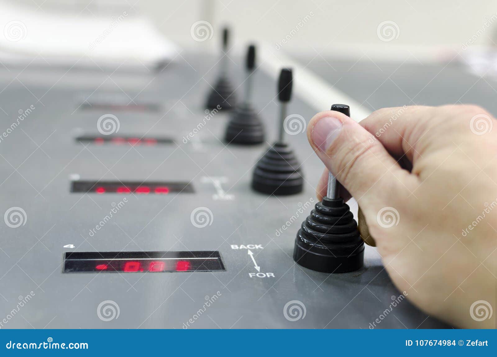 Hand on Registration Unit on Large Offset Printing Machine Stock Photo ...