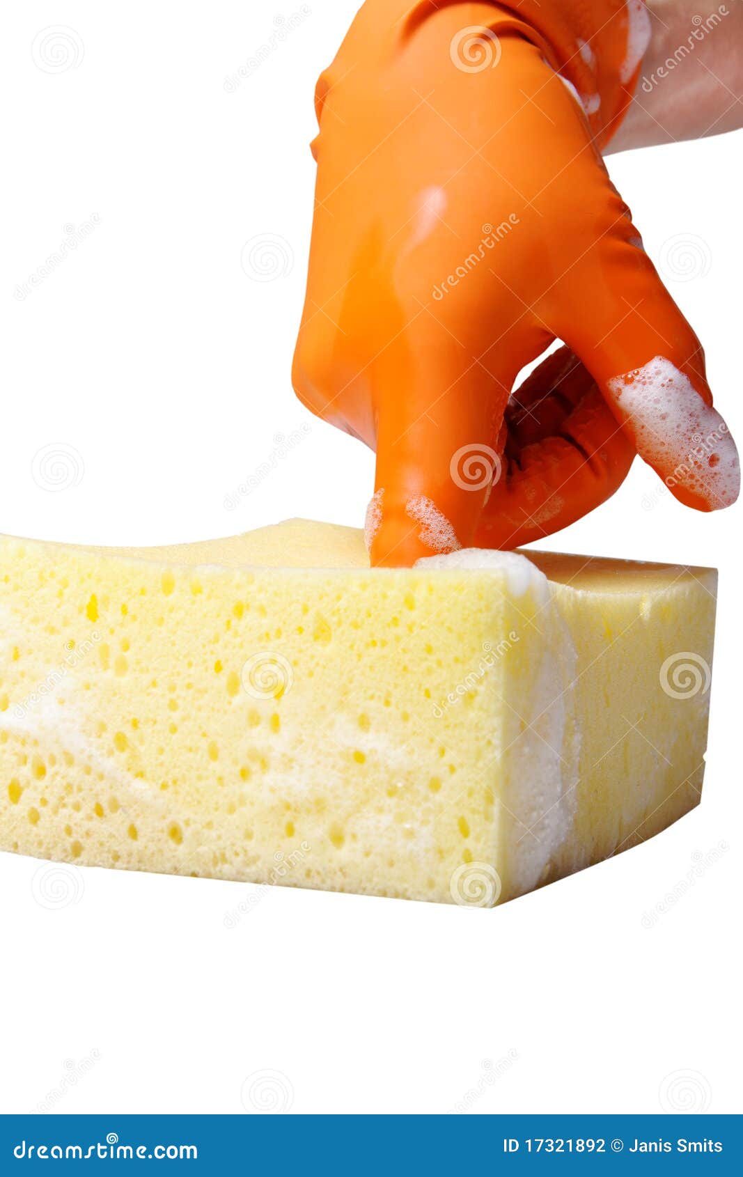 Hand relaxing on sponge. stock photo. Image of detergent - 17321892