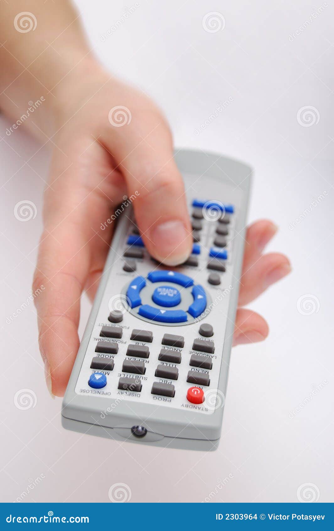 Hand with remote control stock photo. Image of connection - 2303964