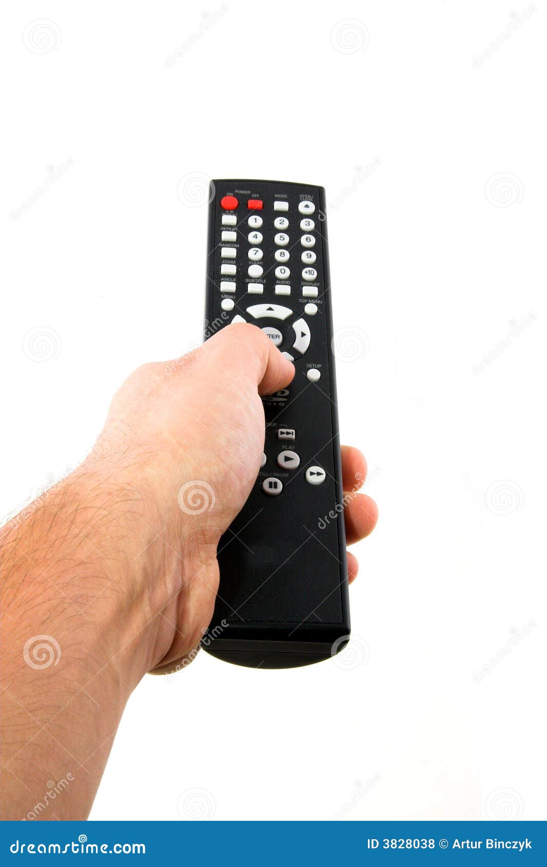 Hand with remote control stock photo. Image of surfing - 3828038