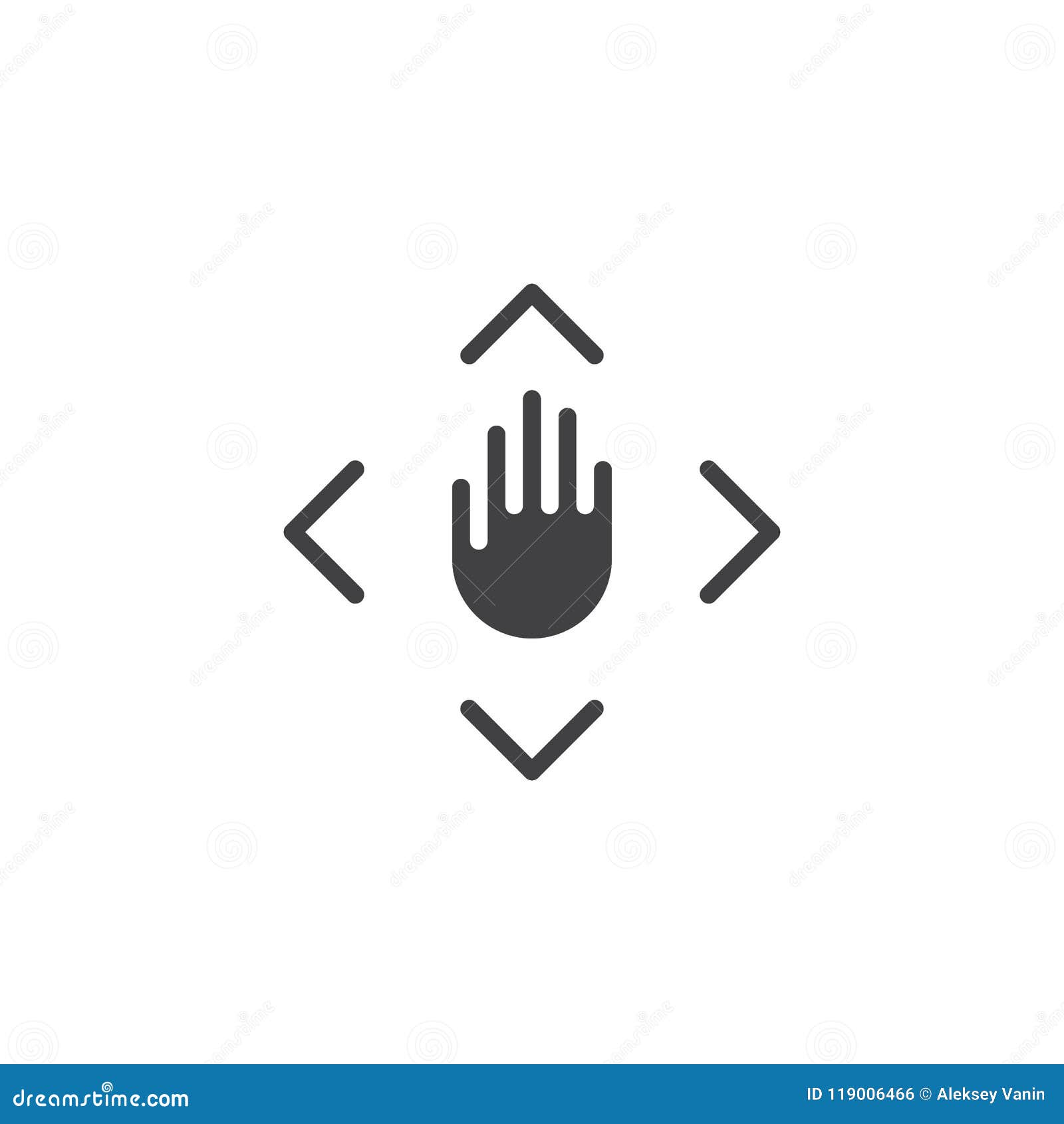 Hand on Remote Control Button Vector Icon Stock Vector - Illustration ...