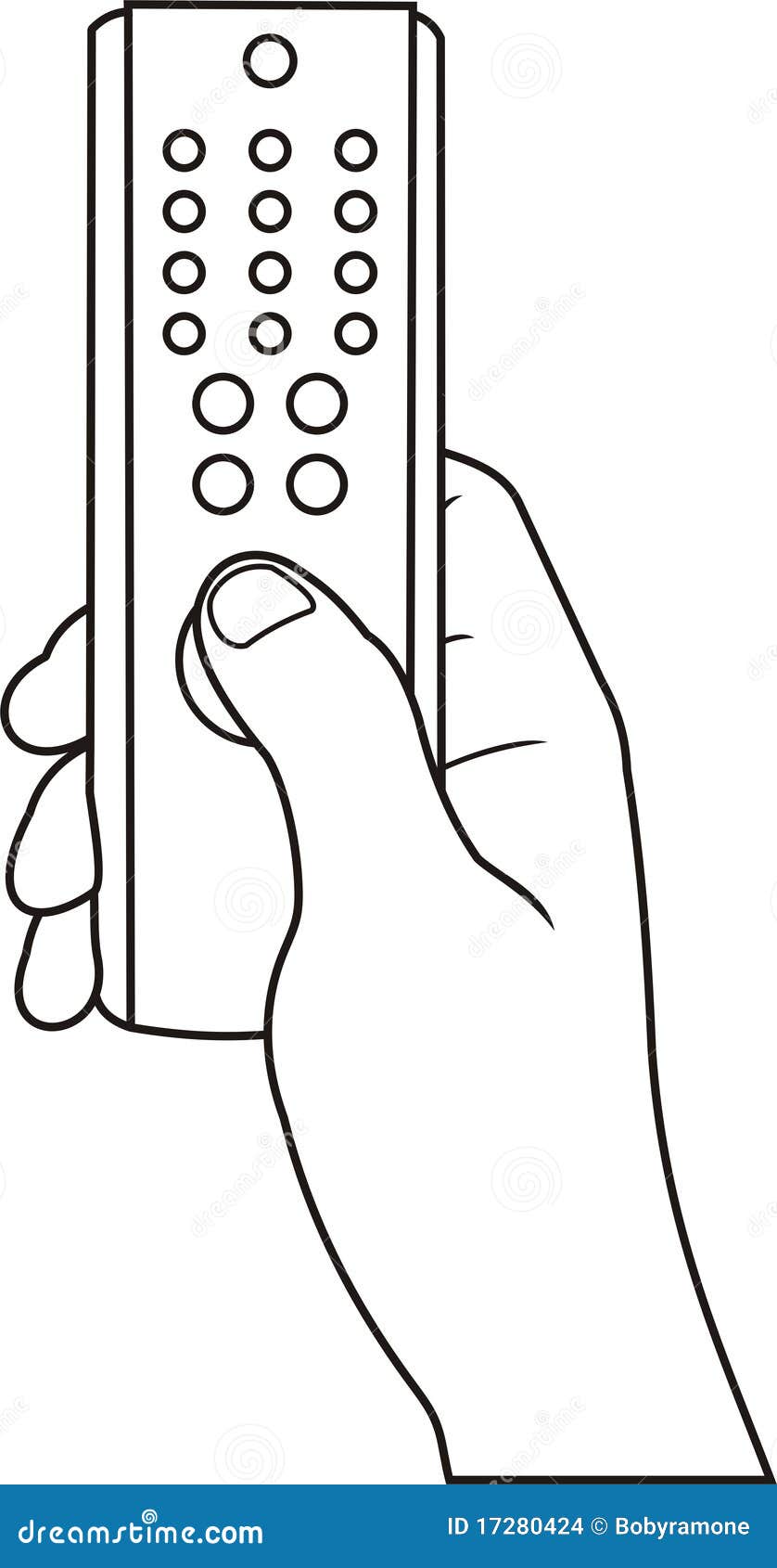 Remote Control Icon With Hand