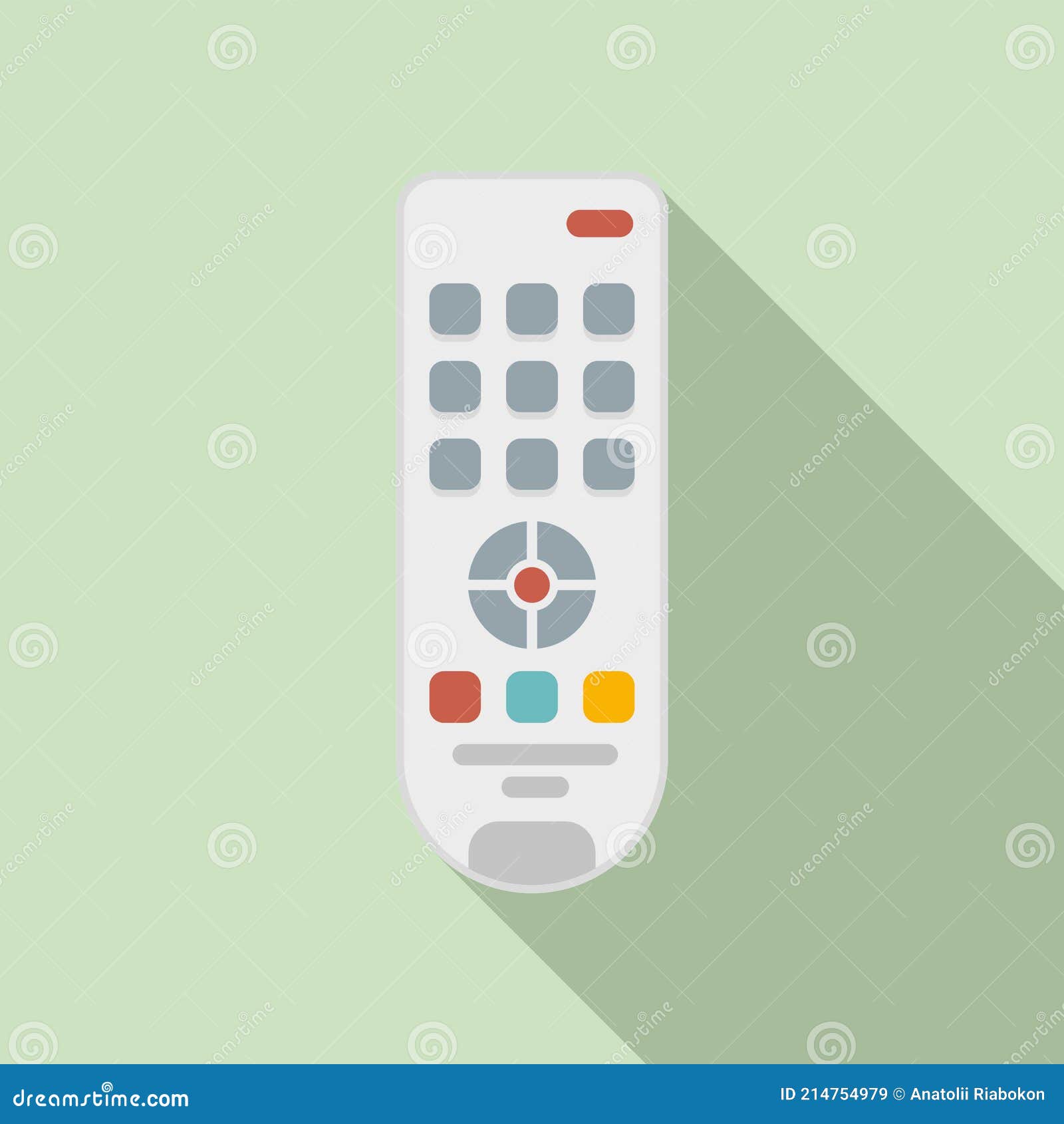 Hand Remote Control Icon, Flat Style Stock Vector - Illustration of ...