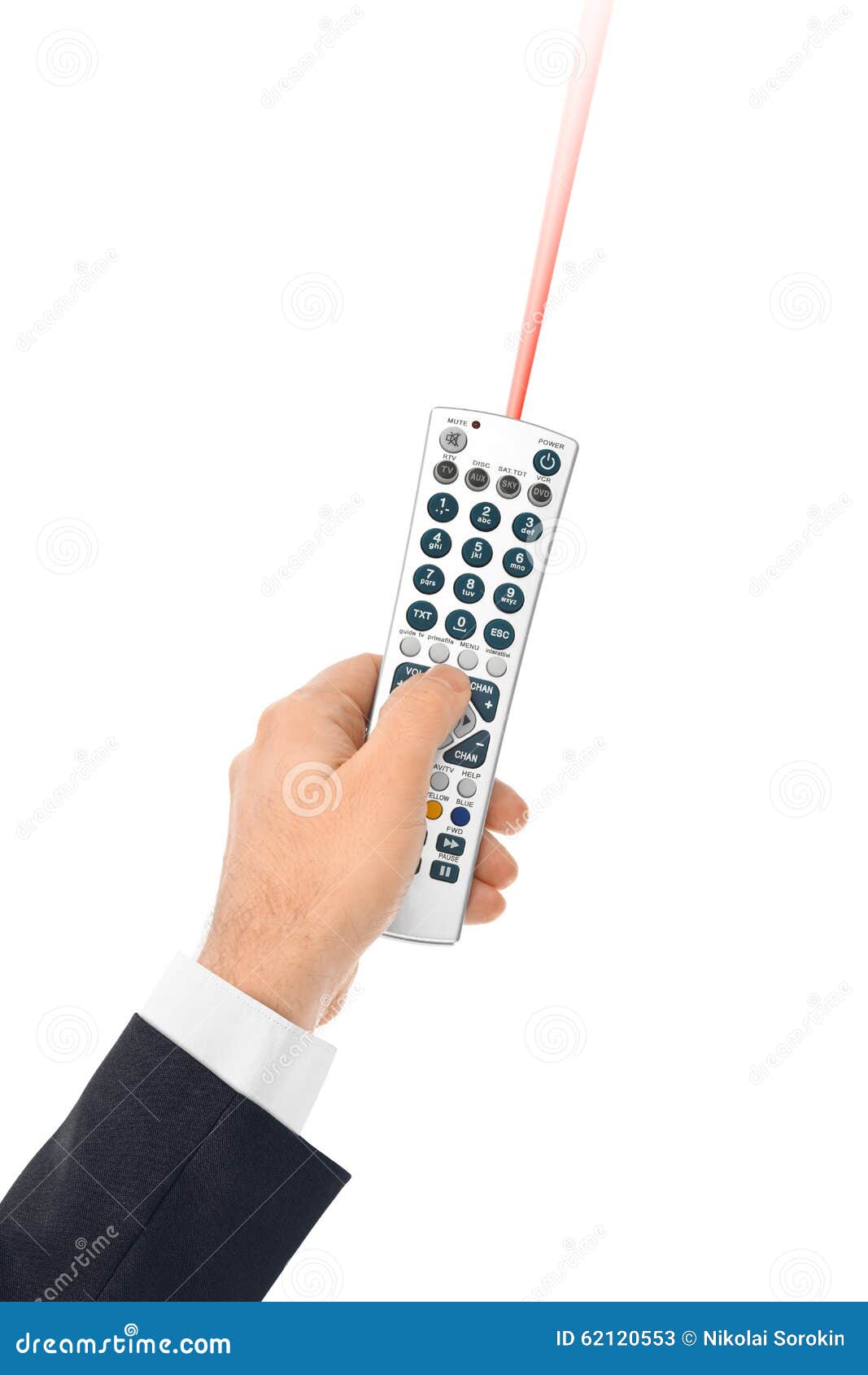 Hand with remote control stock image. Image of gray, push - 62120553