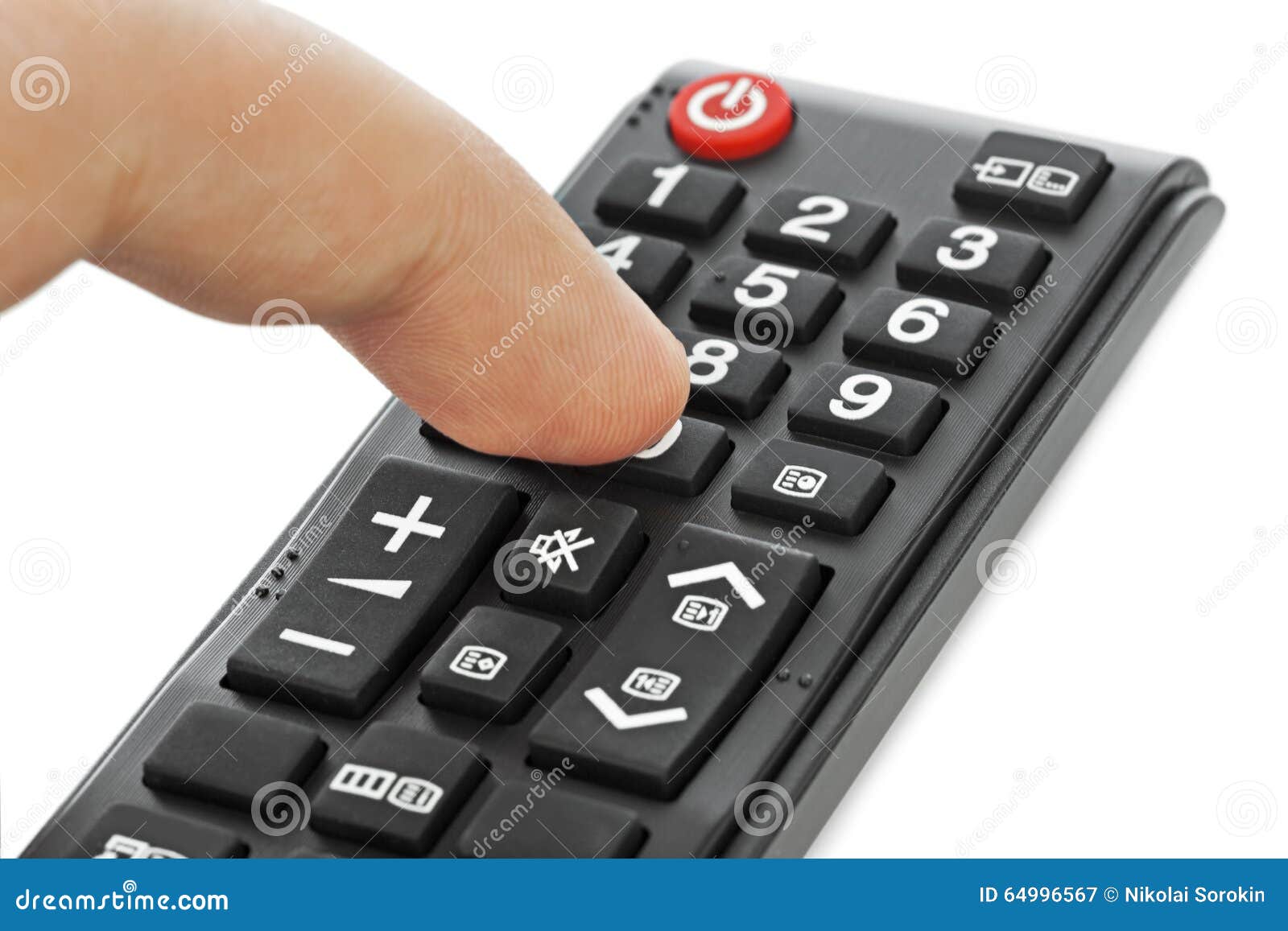 Hand and remote control stock image. Image of choice - 64996567