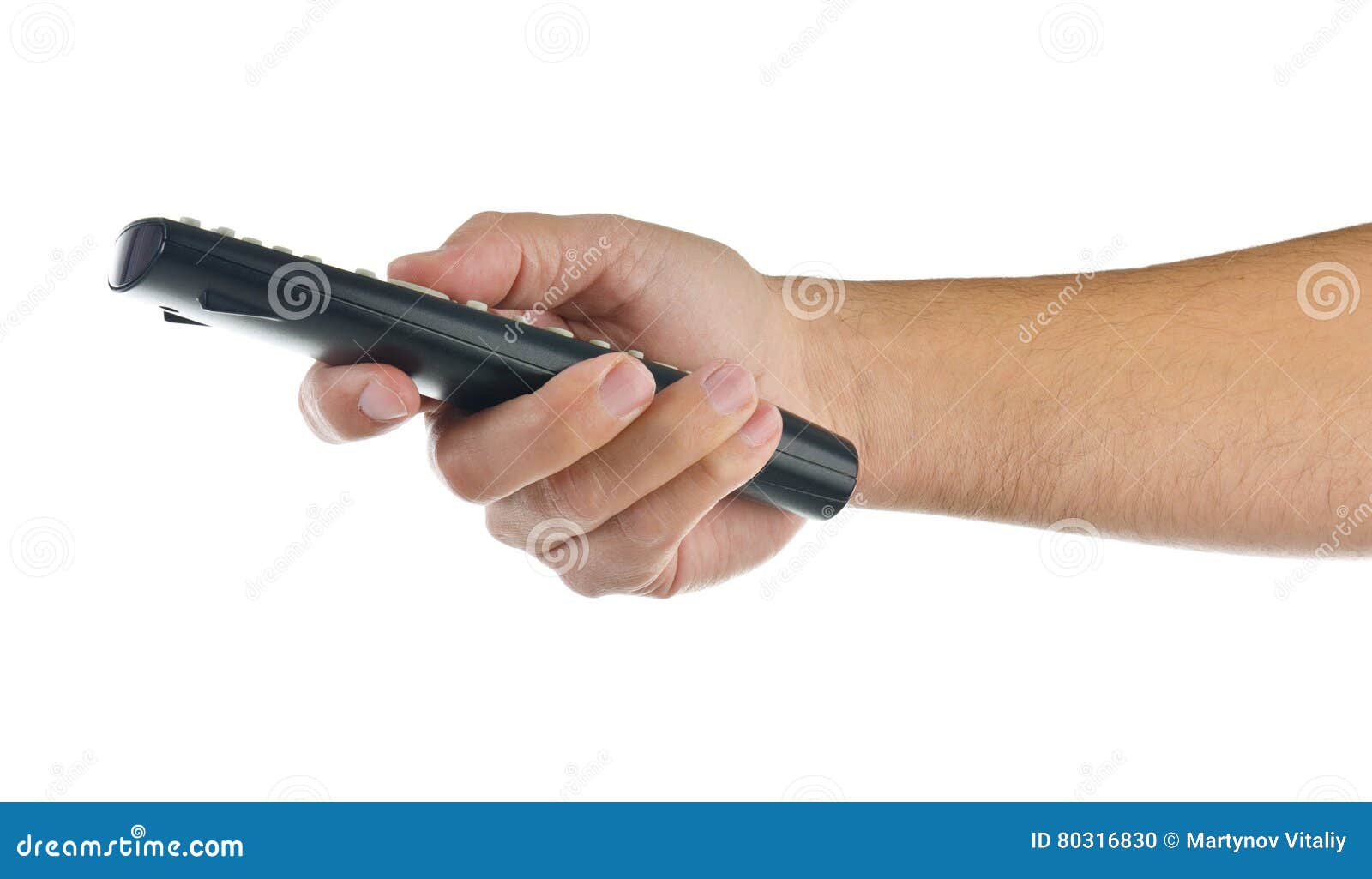 Hand with Remote Control on White Stock Photo - Image of equipment ...