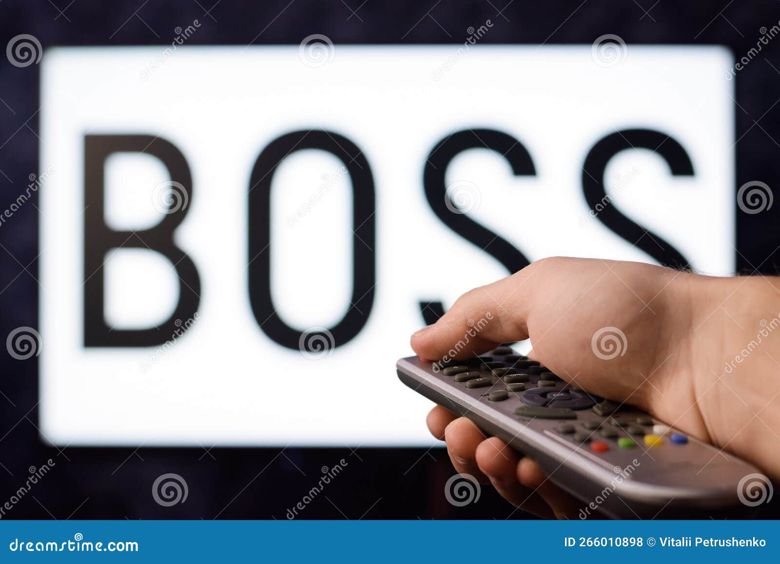Hand with Remote Controller Switch Off a TV Stock Photo - Image of ...