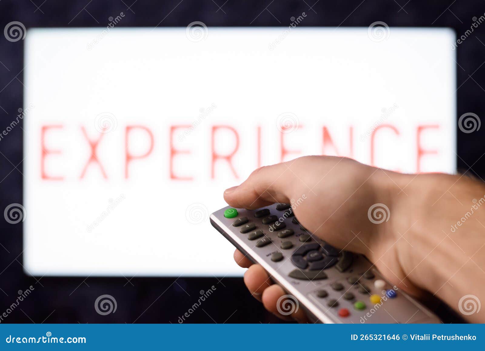 Pressing Green Button on the Remote Controller Against Word Experience ...