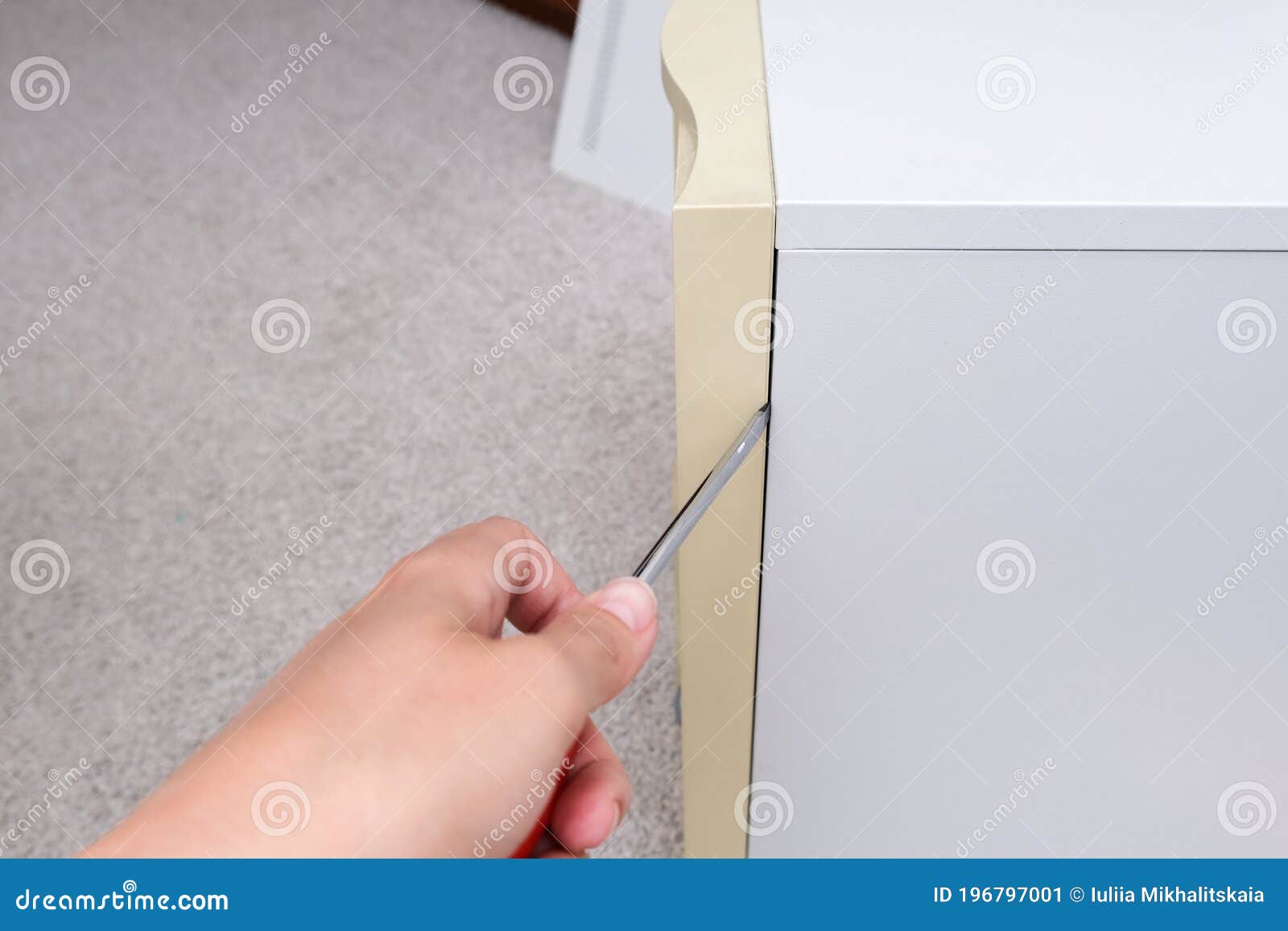 A Hand of a Repairer Opening a Case of a Computer, System Unit Repair ...