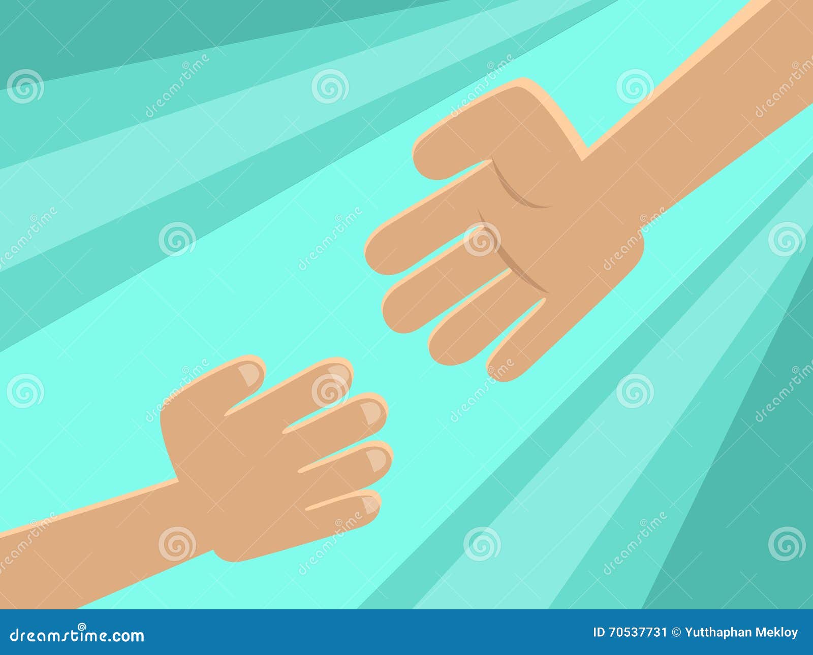 Hand of rescuer stock illustration. Illustration of diversity - 70537731