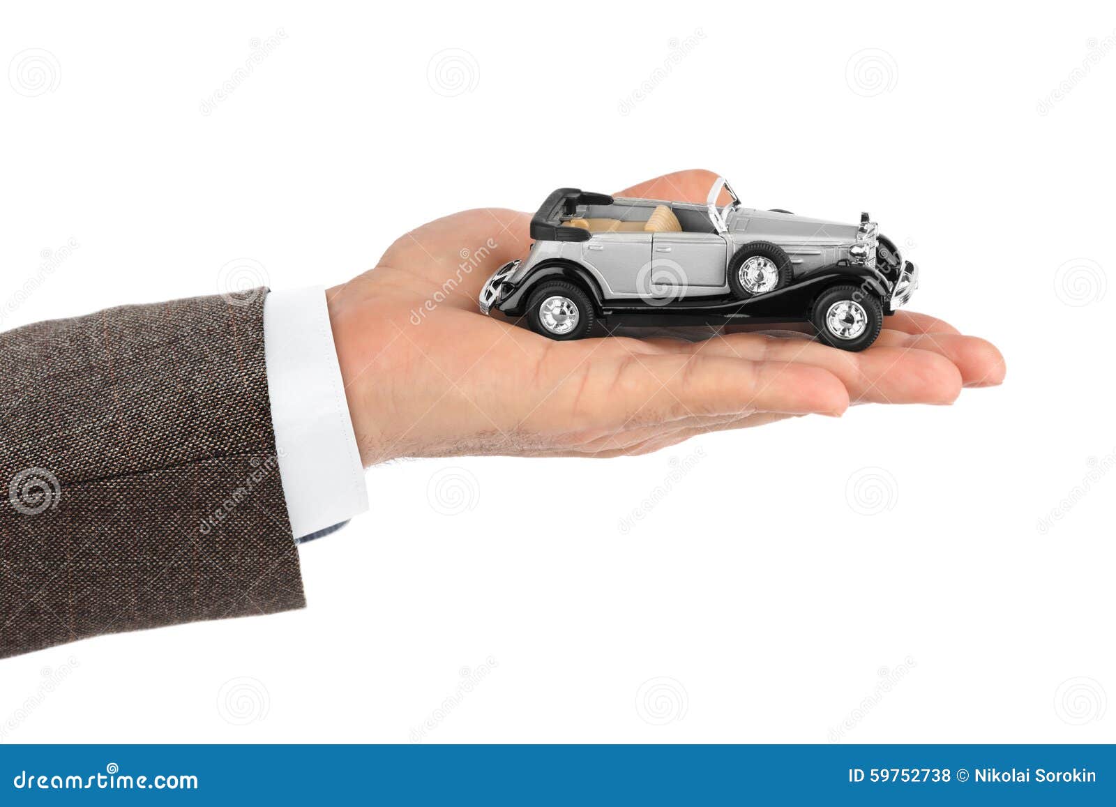 Hand with retro car stock photo. Image of retro, hire - 59752738