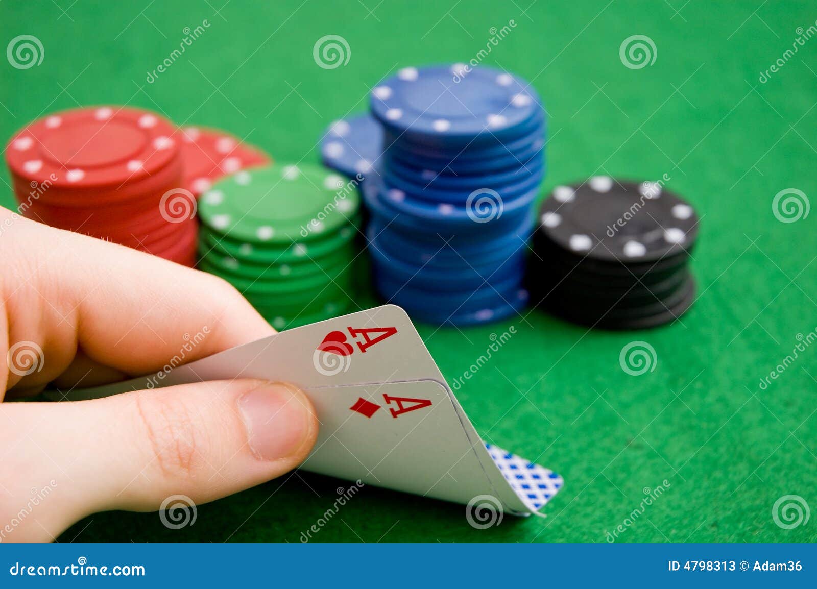 Hand revealing aces stock image. Image of human, gambling - 4798313