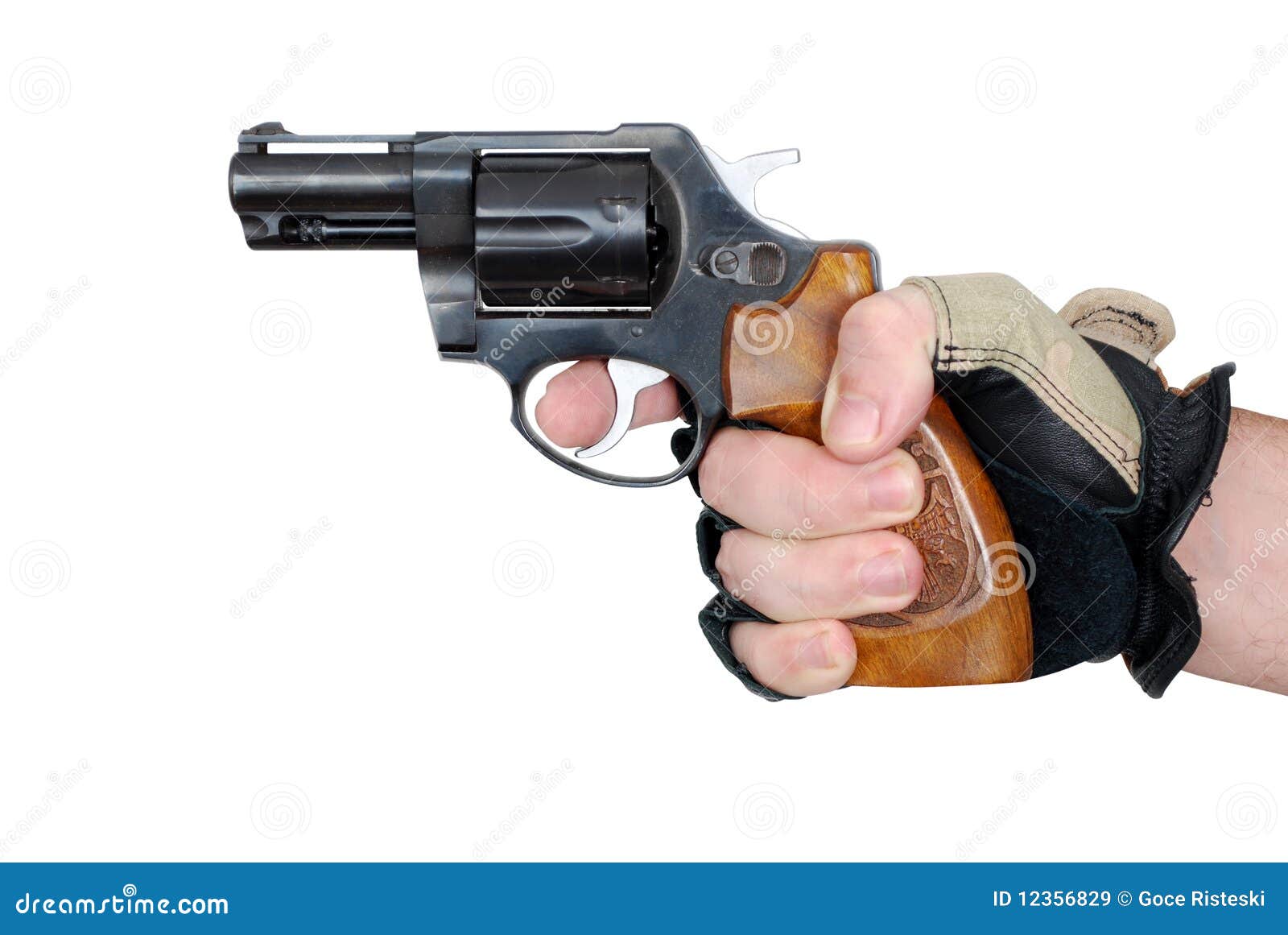 Hand with revolver stock image. Image of threat, firearm - 12356829
