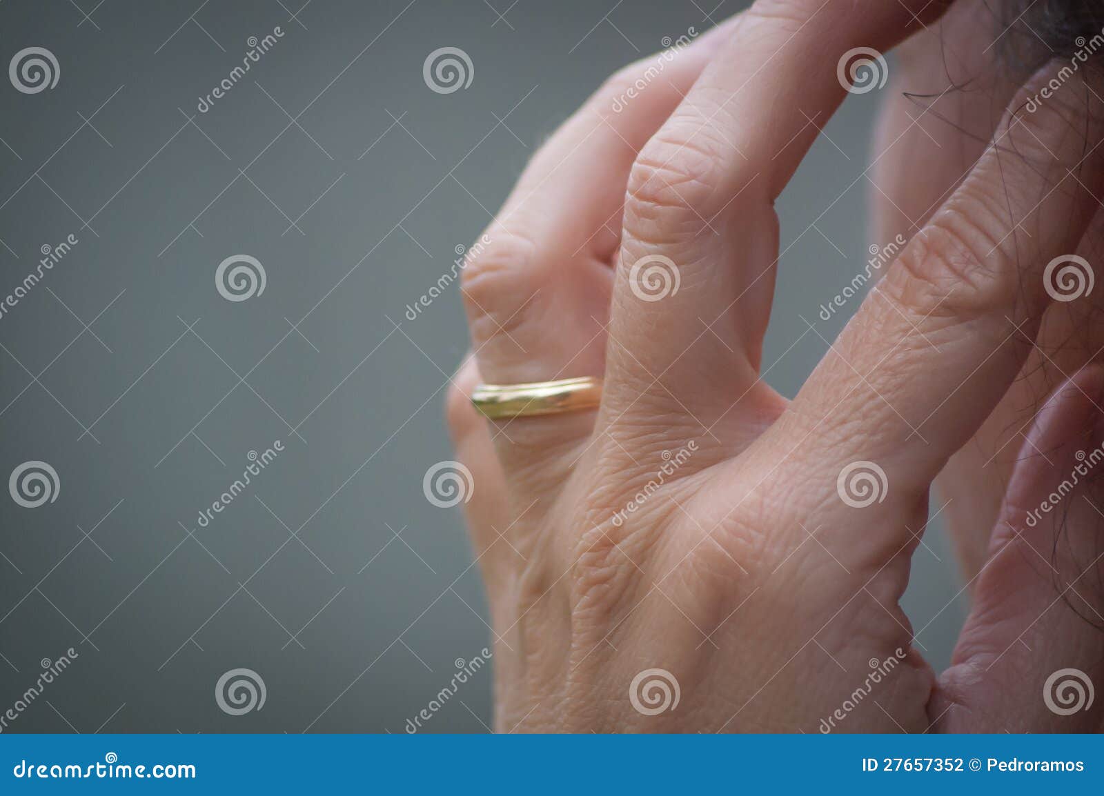 Hand with ring stock photo. Image of wedding, metal, jewelry - 27657352