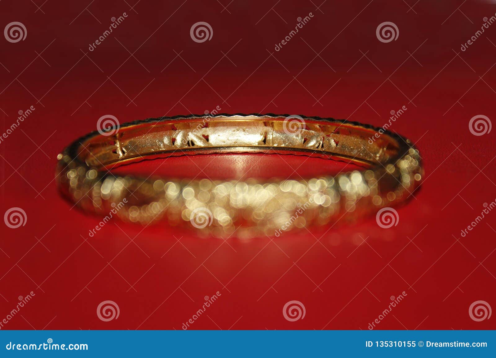 Hand Ring Blurred Red Background Stock Image - Image of flat ...