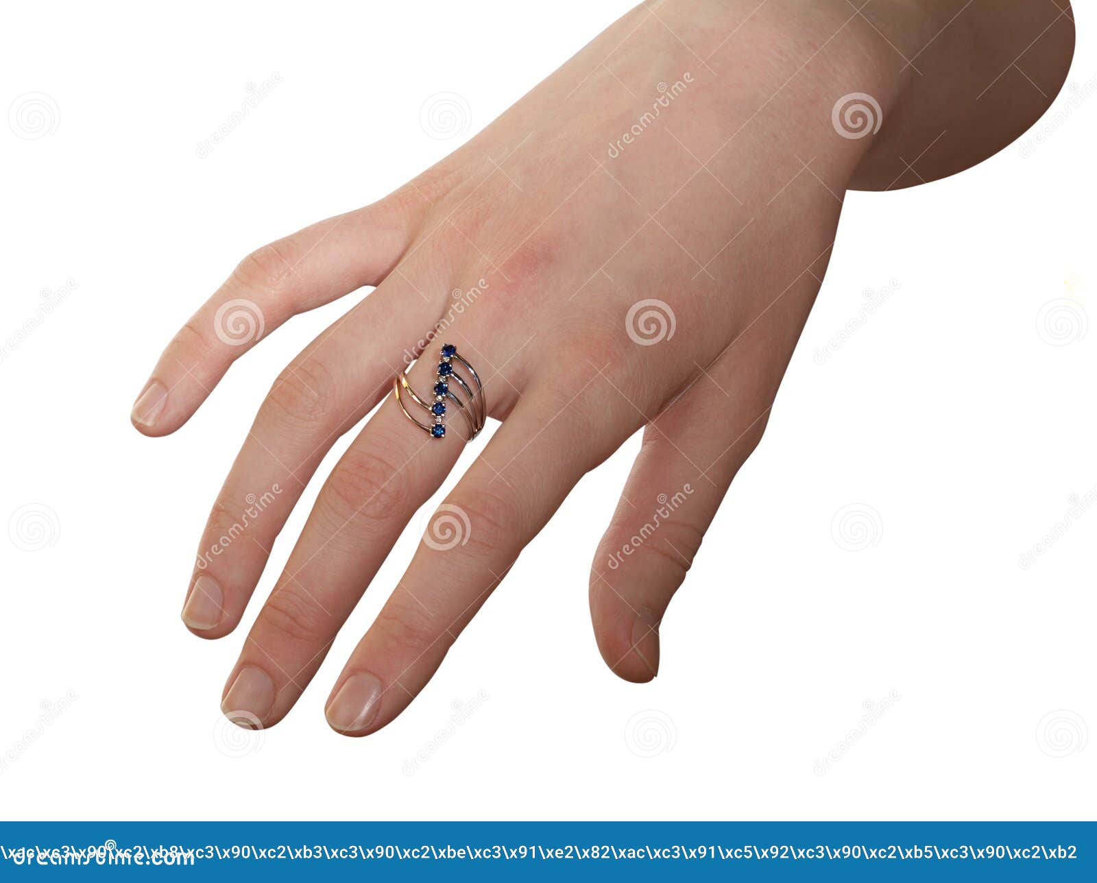 Hand with ring five stock photo. Image of diamond, weding - 91814830
