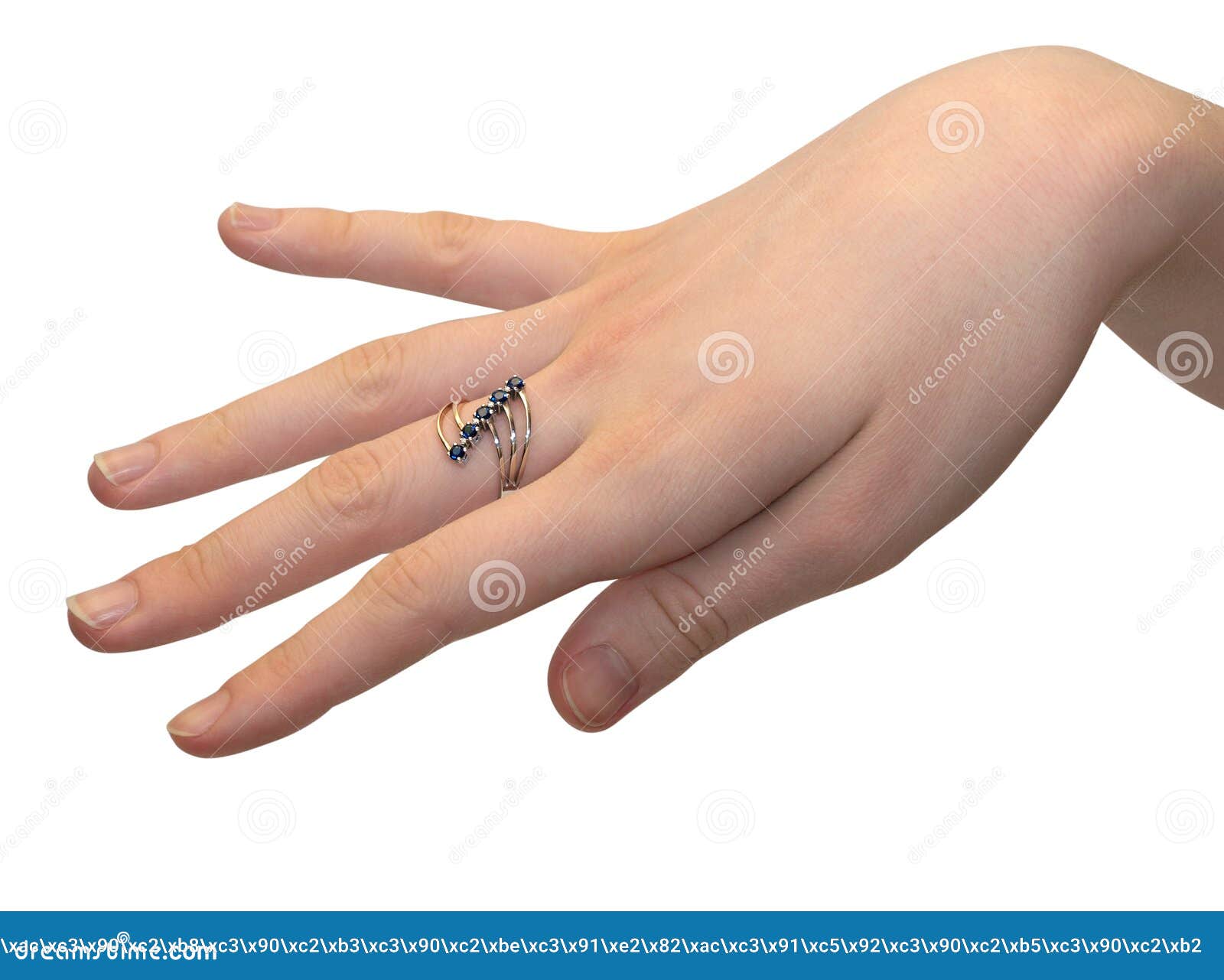 Hand with ring six stock image. Image of precious, glossy - 91814927