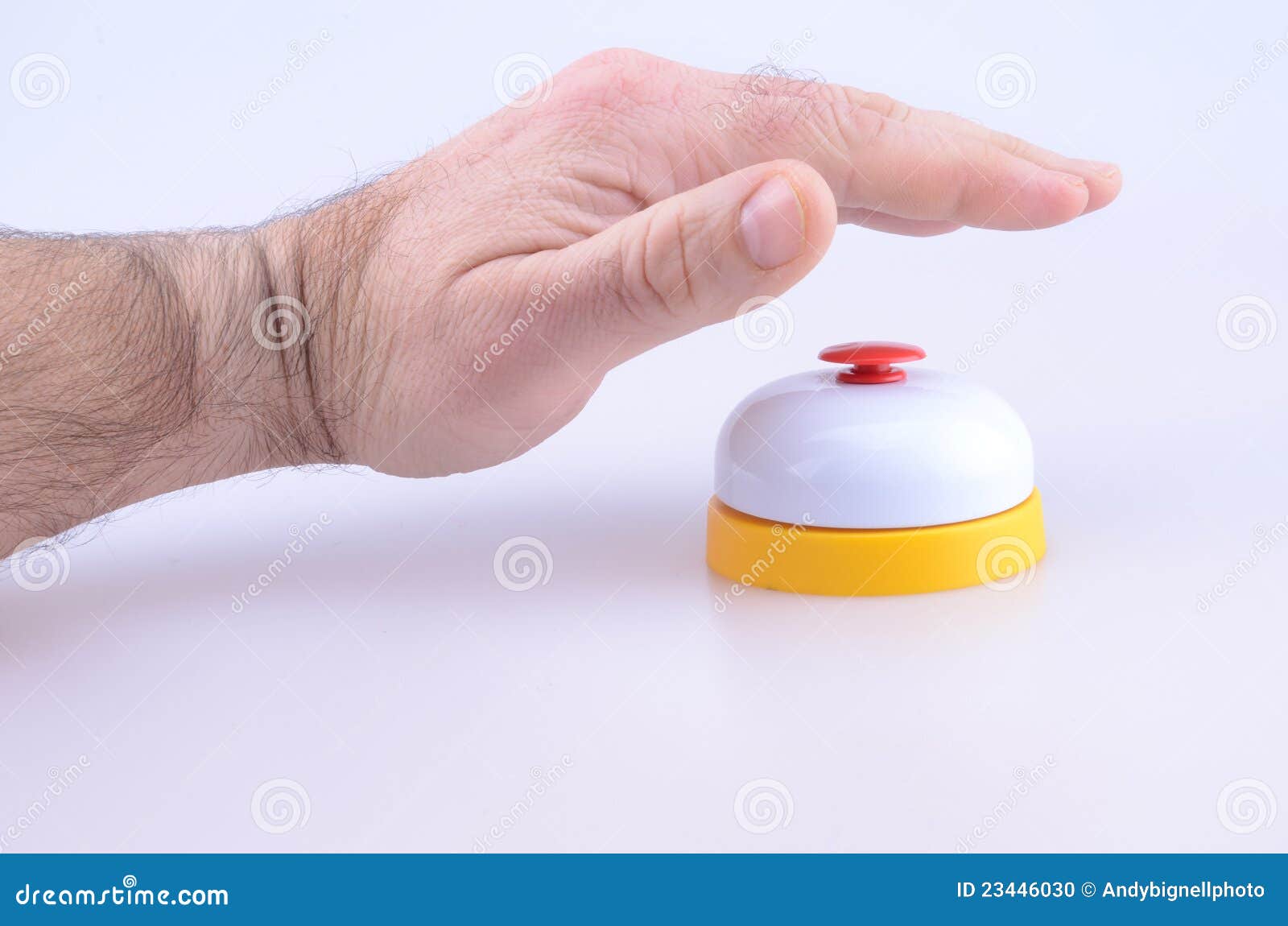 Hand ringing a bell. stock photo. Image of summon, attention - 23446030
