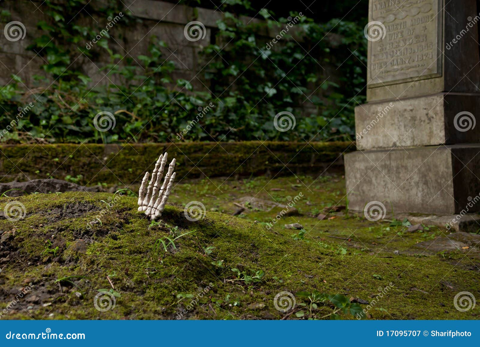 Hand rises above the grave stock image. Image of rise - 17095707