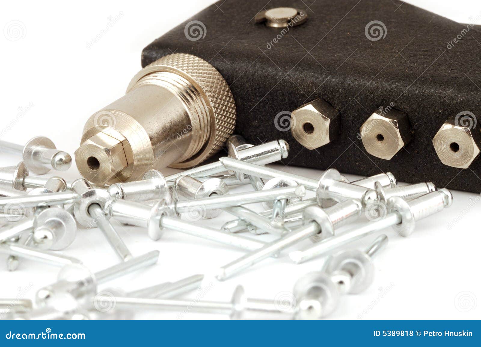 Hand Riveter stock photo. Image of aluminium, metal, white - 5389818