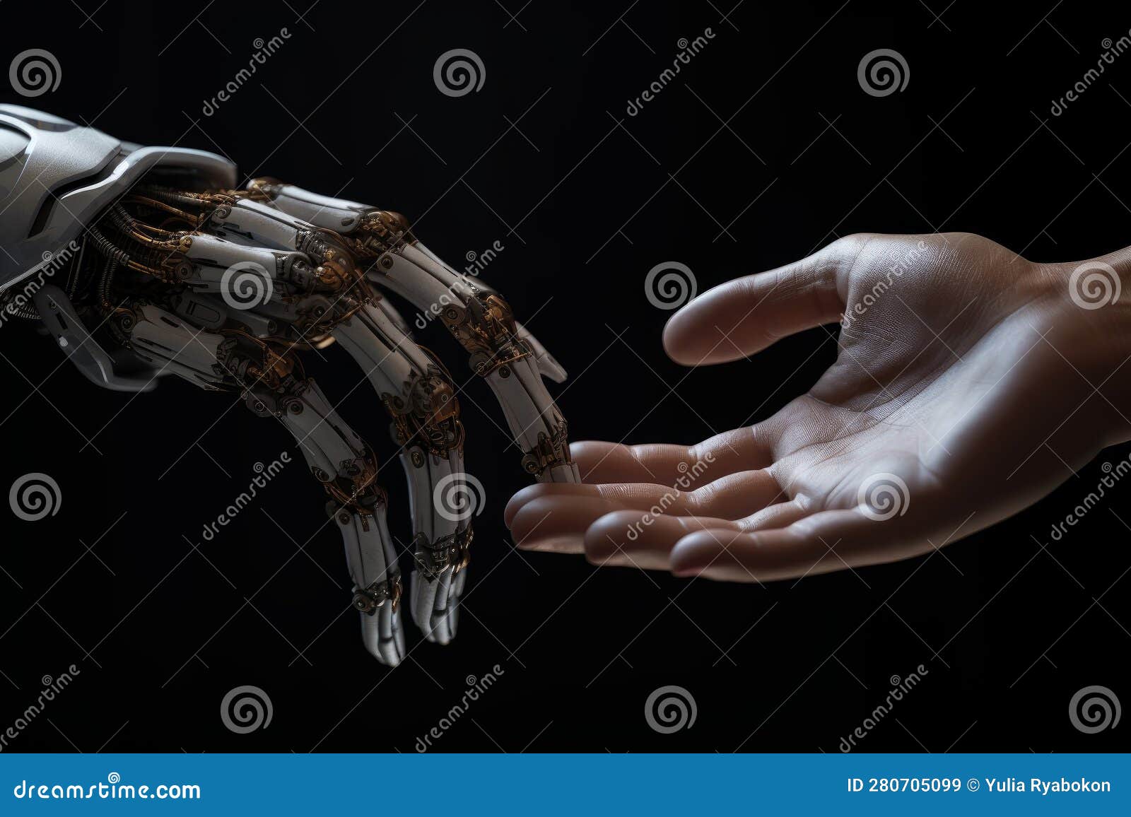 Hand Robot Human Touch. Generate Ai Stock Illustration - Illustration ...