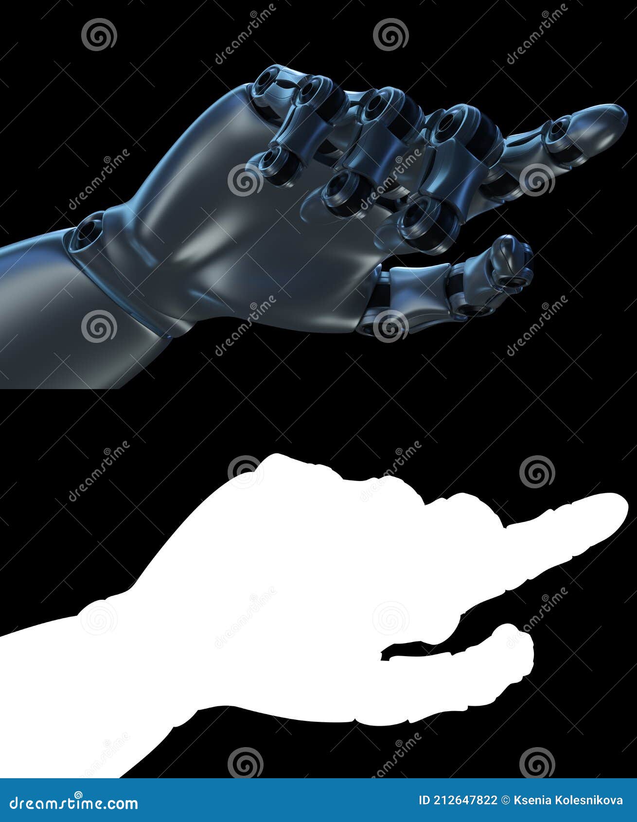 Hand of a Robot. Internet Technology Concept Stock Illustration ...