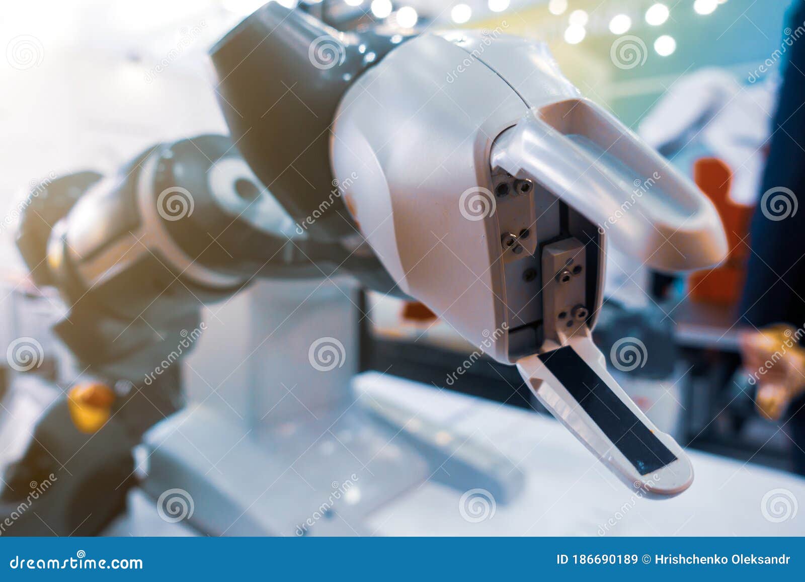 Hand Robot Manipulator with Two Fingers Stock Image - Image of ...
