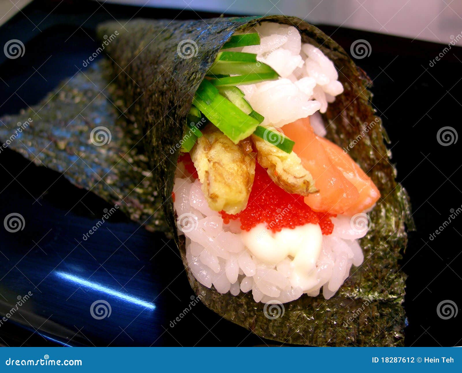 Hand roll stock photo. Image of seaweed, food, restaurant - 18287612