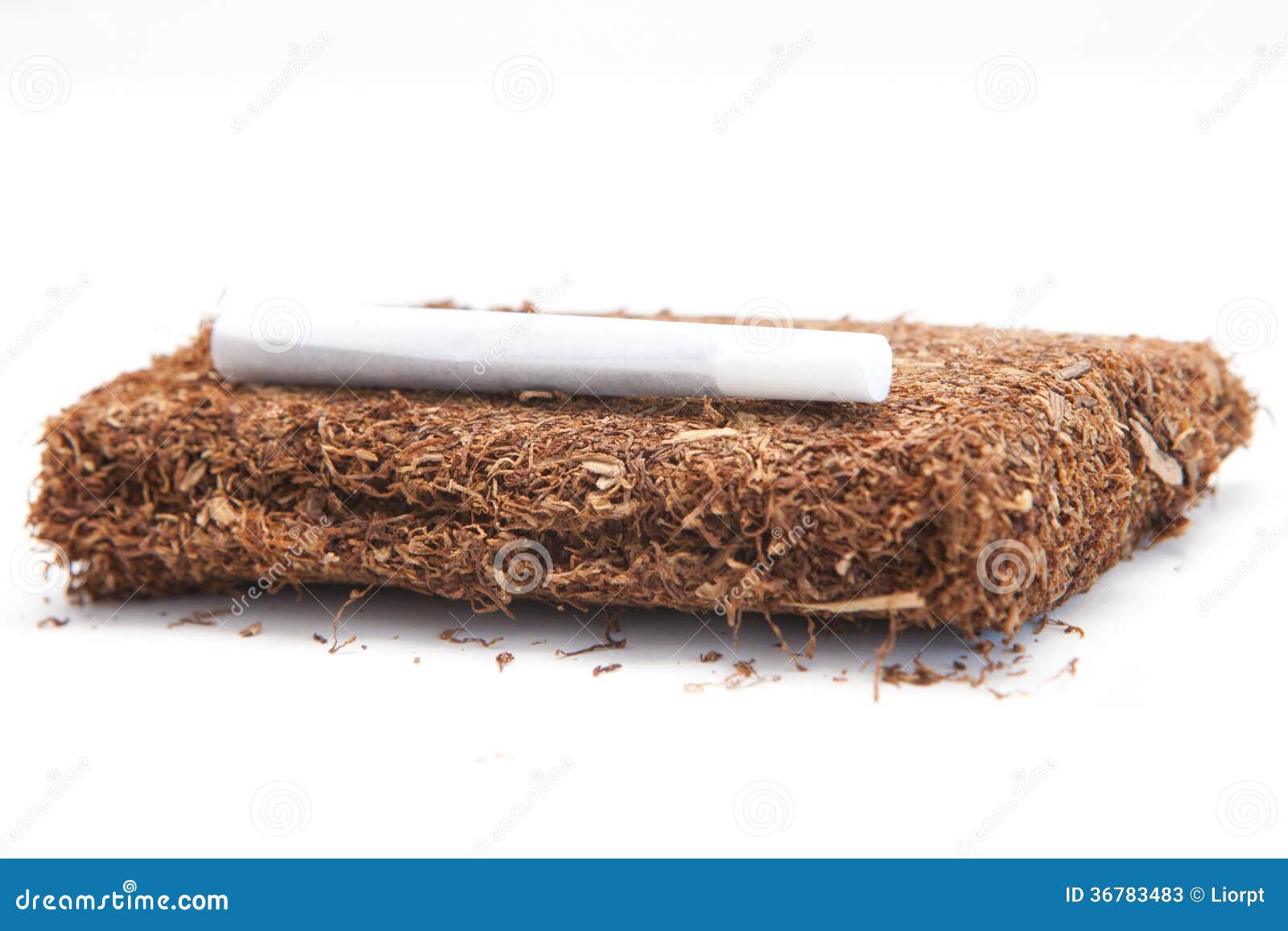 Hand Rolling Tobacco Isolated Pack with Cigarette Stock Image - Image ...