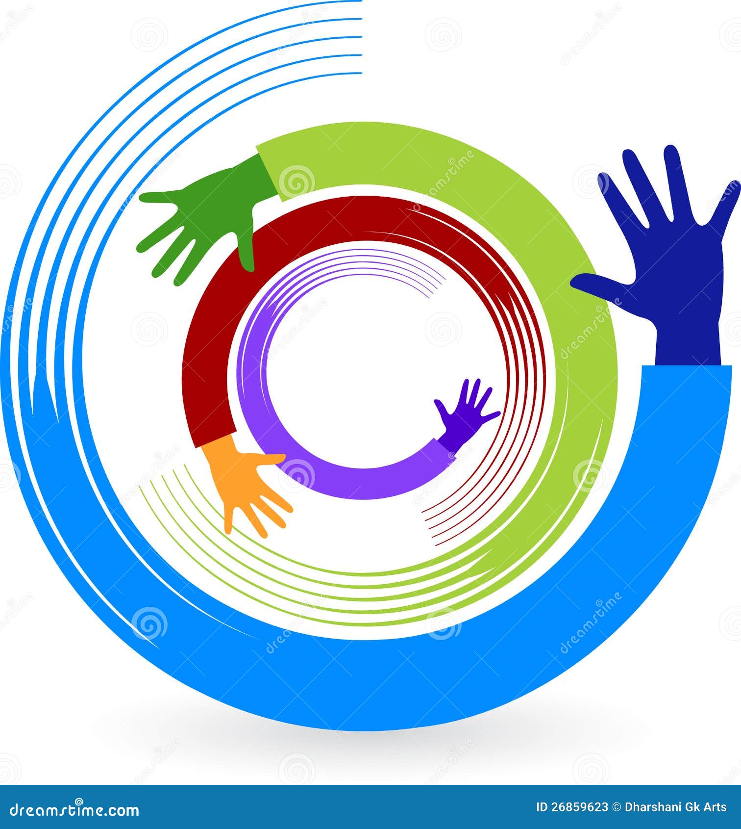 Hand Rotation Logo Design Concept Template. Fully Editable Cartoon ...