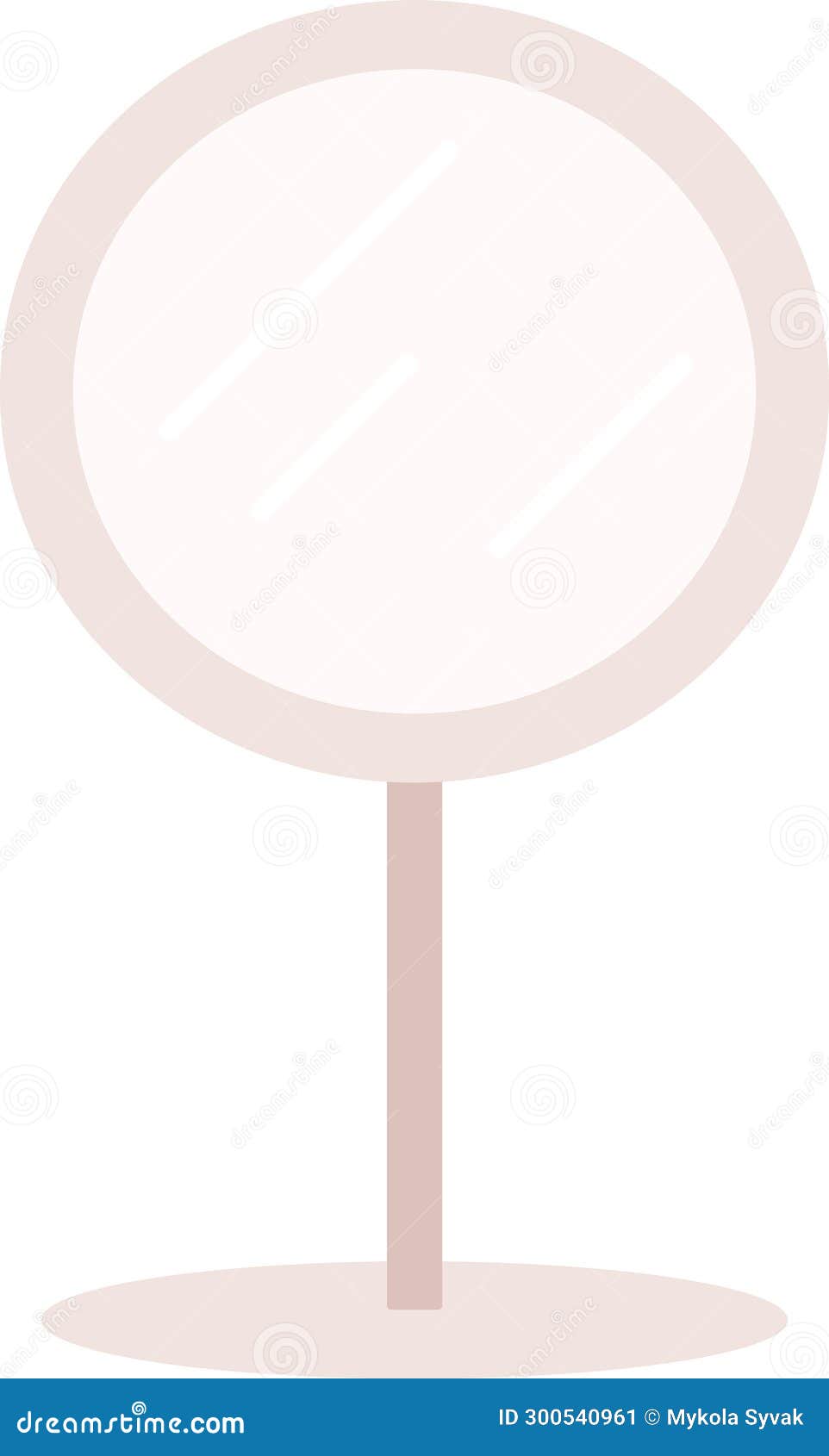 Hand Round Mirror stock vector. Illustration of white - 300540961