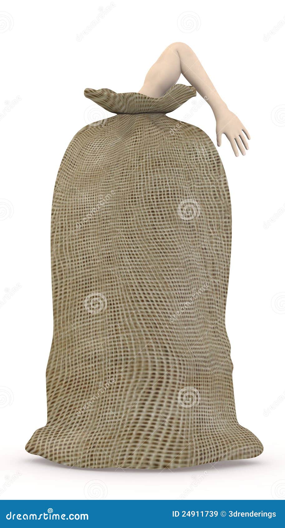 Hand in sack stock illustration. Illustration of package - 24911739