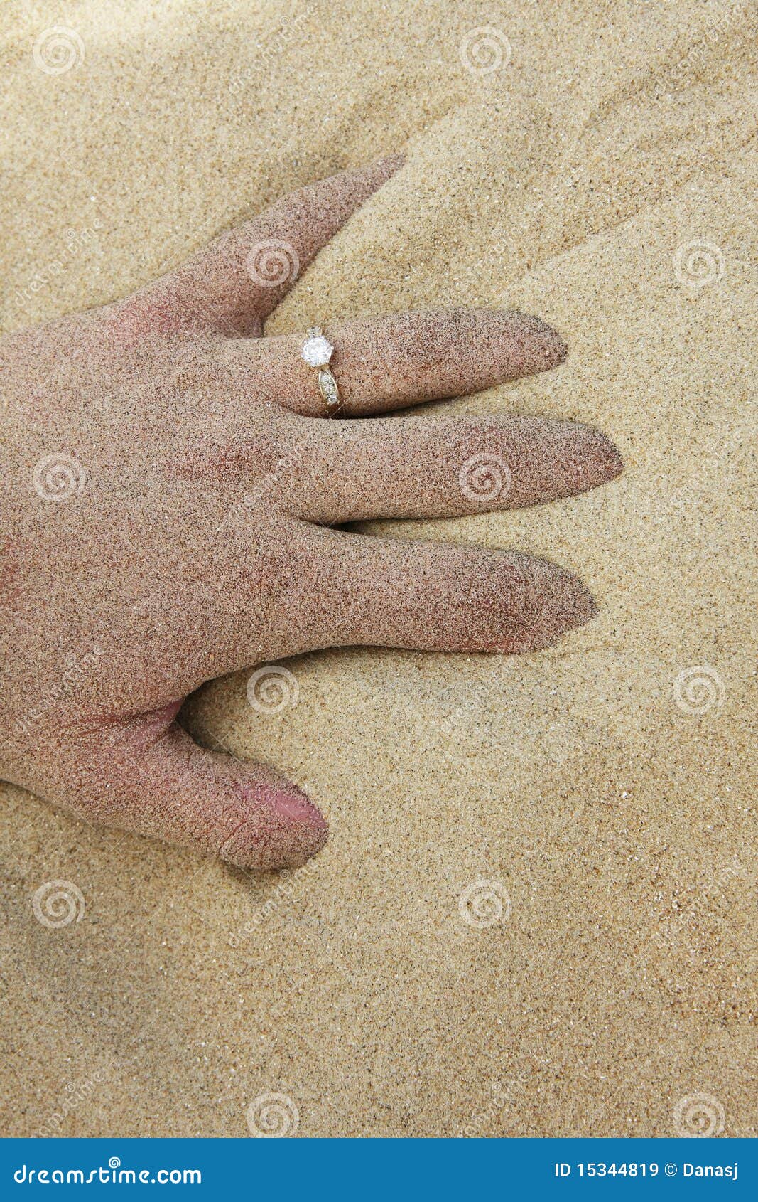Hand in sand stock image. Image of nice, ring, sand, marry - 15344819