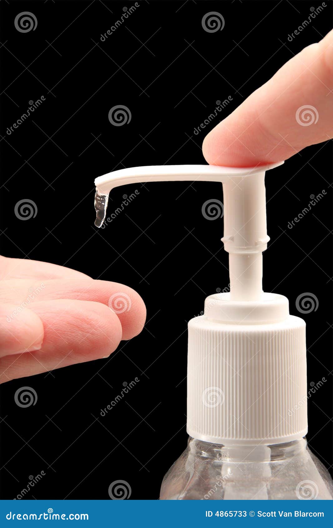 Hand Sanitizer Bottle With Surgical Mask In Blur Background. General ...