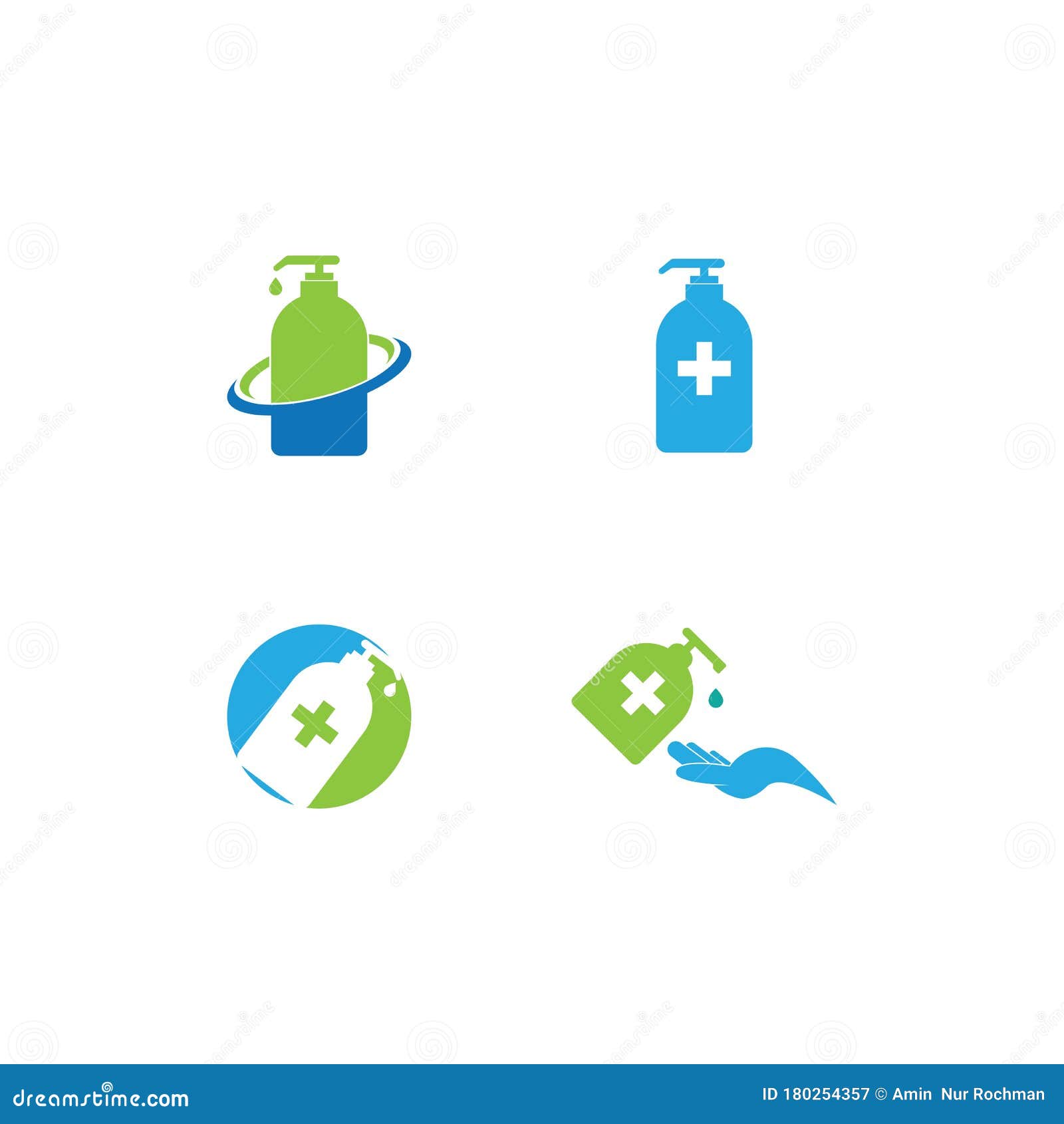 Hand sanitizer logo vector stock vector. Illustration of soap - 180254357