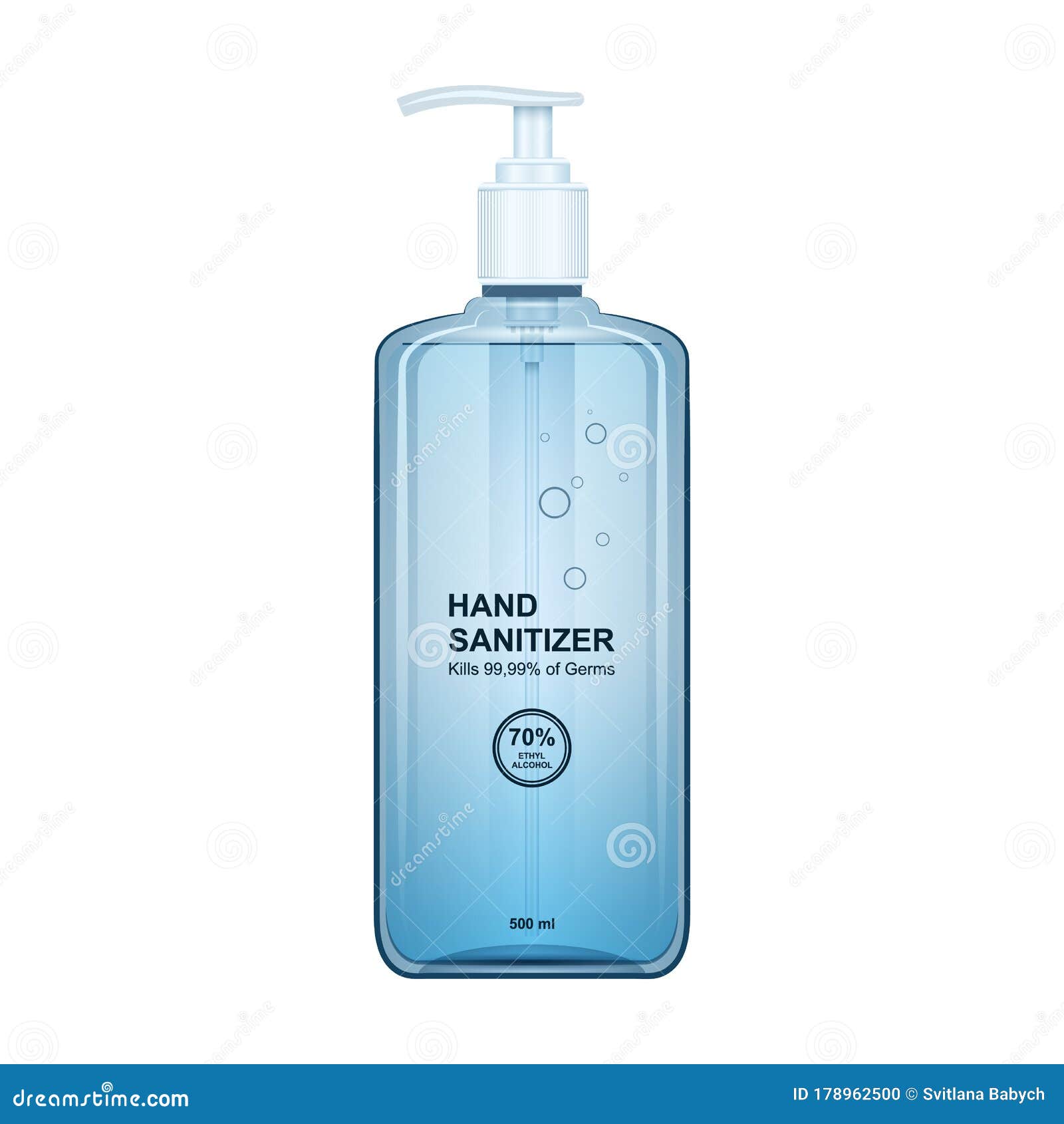 Hand Sanitizer Vector Icon.Realistic Vector Icon Isolated on White ...