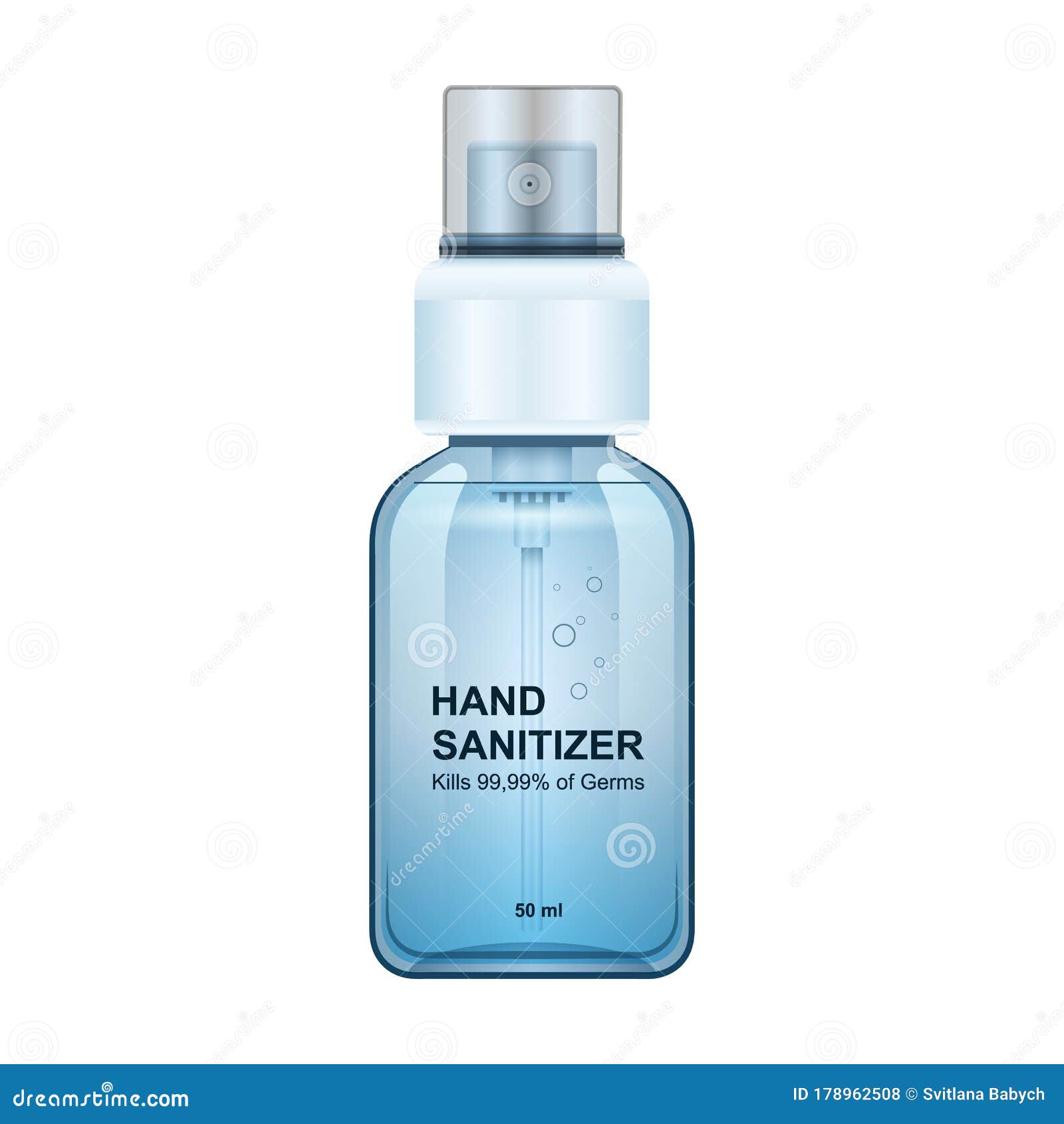 Hand Sanitizer Vector Icon.Realistic Vector Icon Isolated on White ...